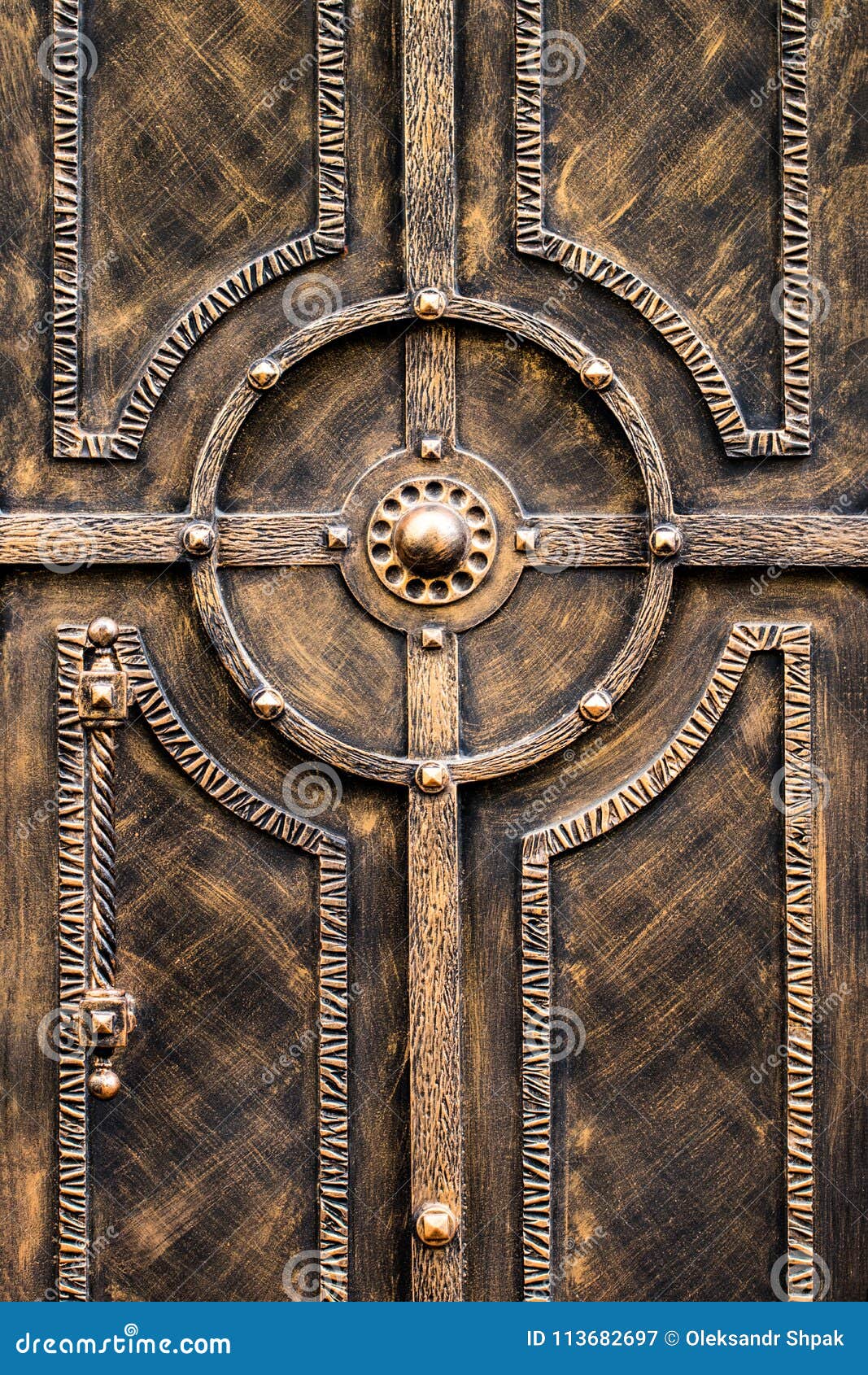 Ornate Wrought-iron Elements of Metal Gate Decoration Stock Image ...