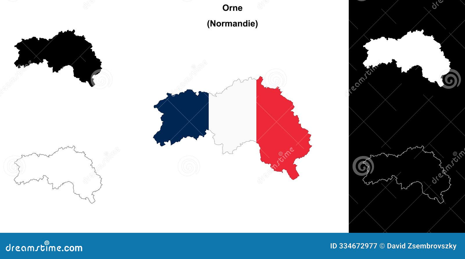 Orne outline map stock vector. Illustration of outline - 334672977