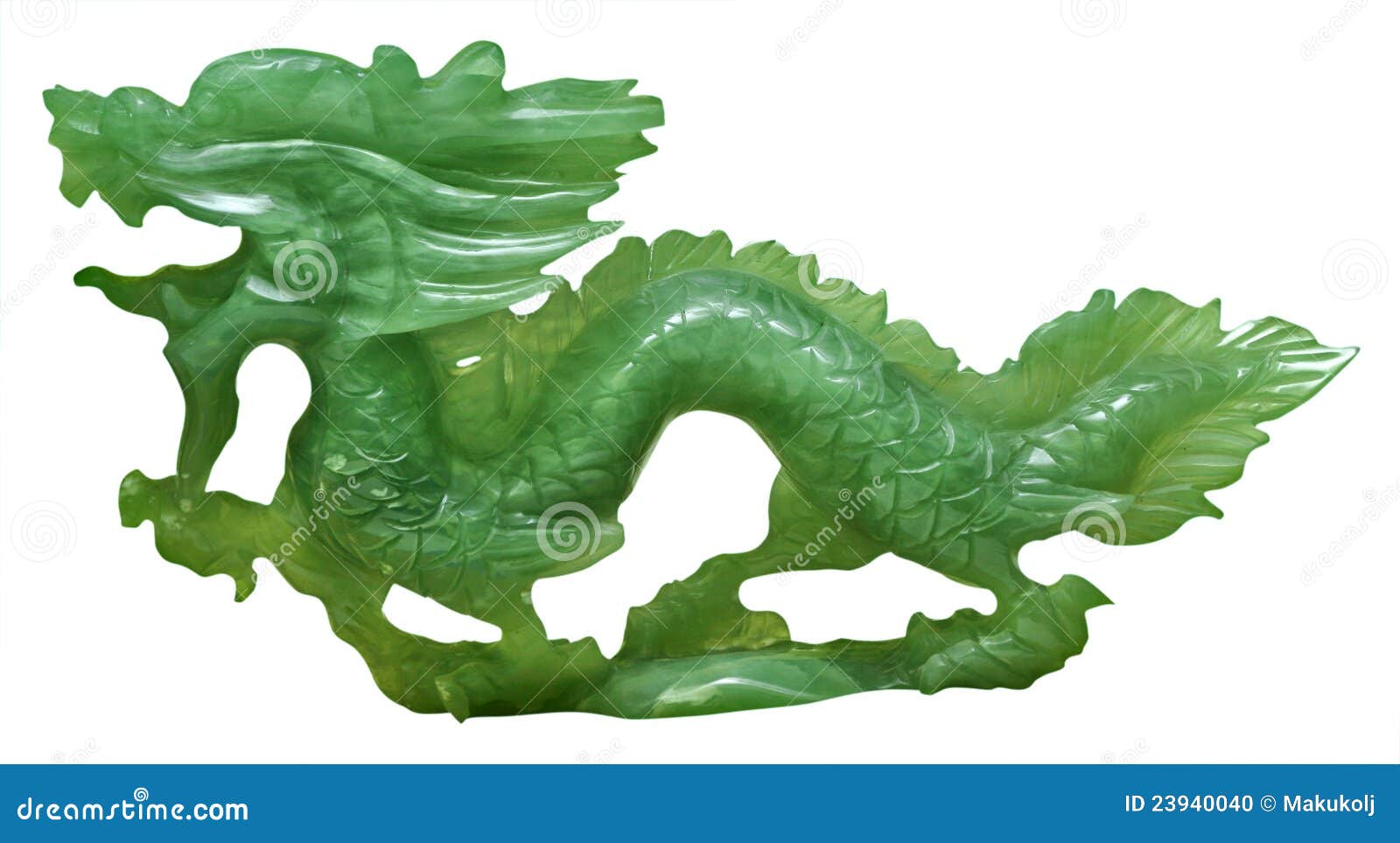 Ornement de dragon de jade photo stock. Image du porcelaine - 23940040