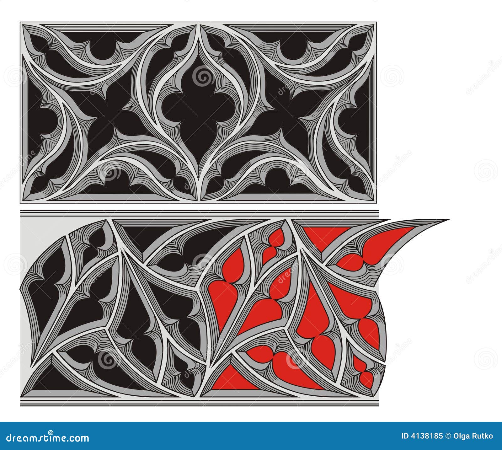 Ornement gothique illustration de vecteur. Illustration du abstrait ...