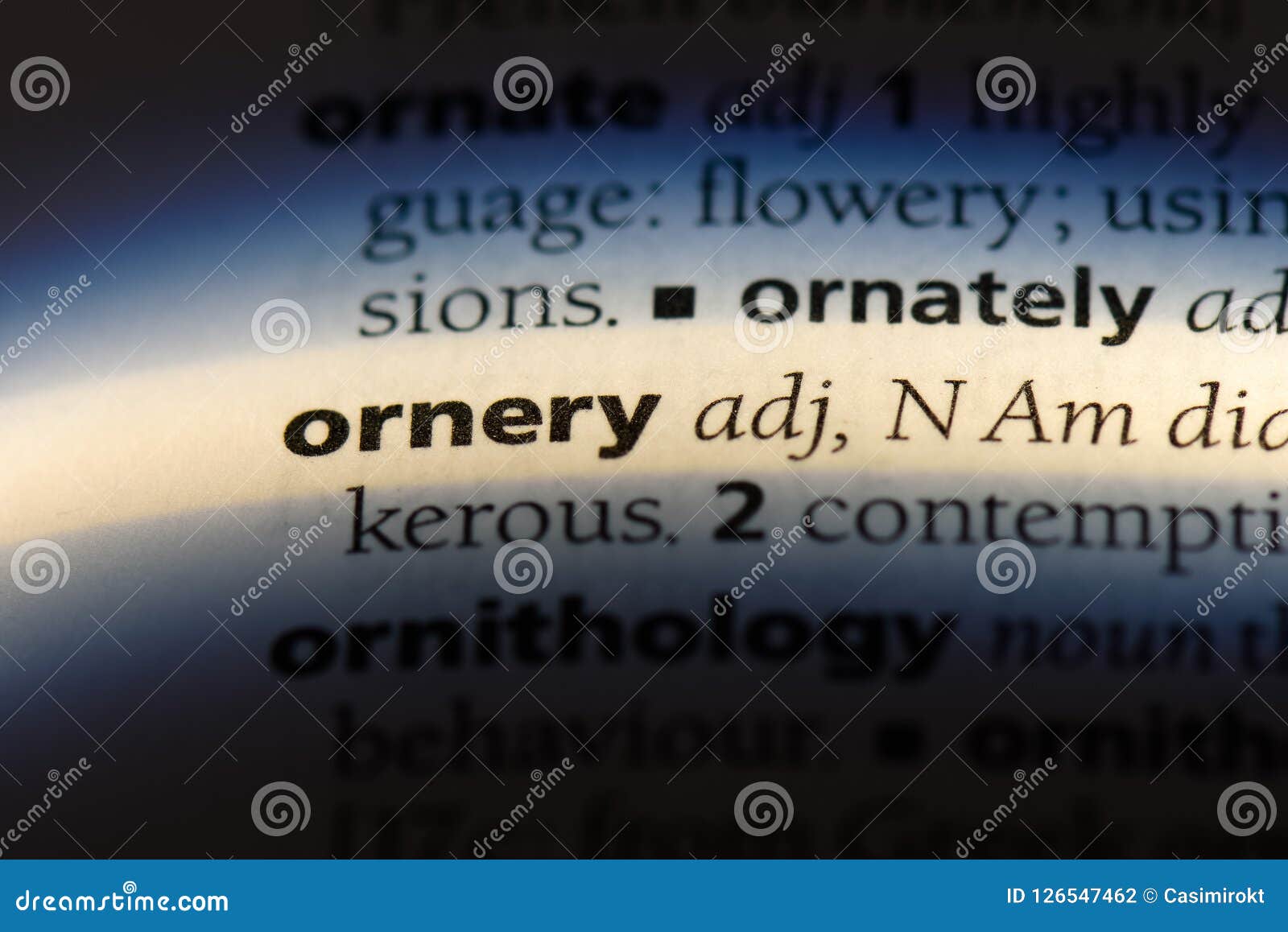 Ornery stock photo. Image of concept, writing, paper - 126547462