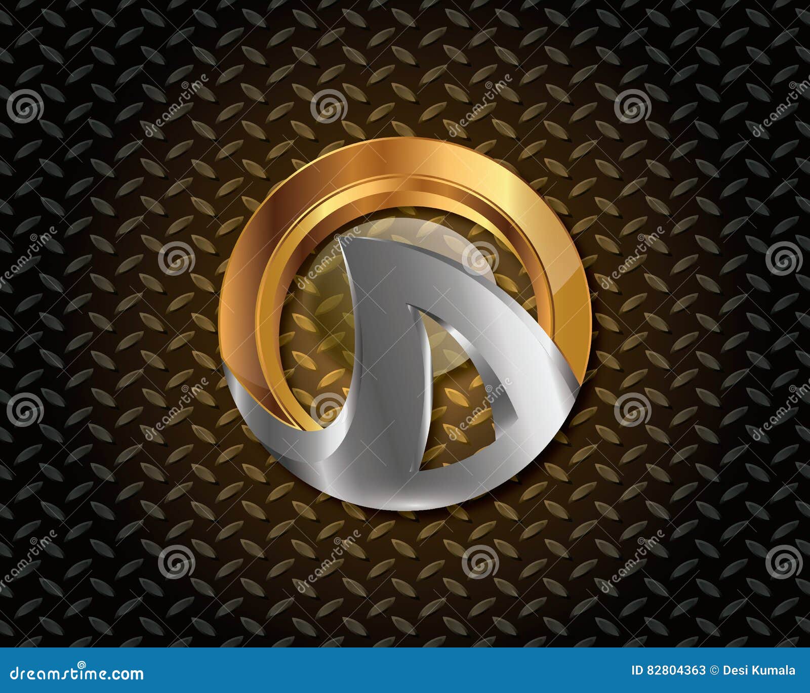 Oro abstracto Logo Vector ilustración del vector. Ilustración de deco ...
