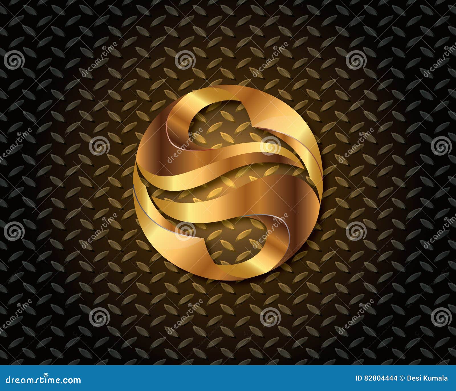 Oro abstracto Logo Vector ilustración del vector. Ilustración de arte ...