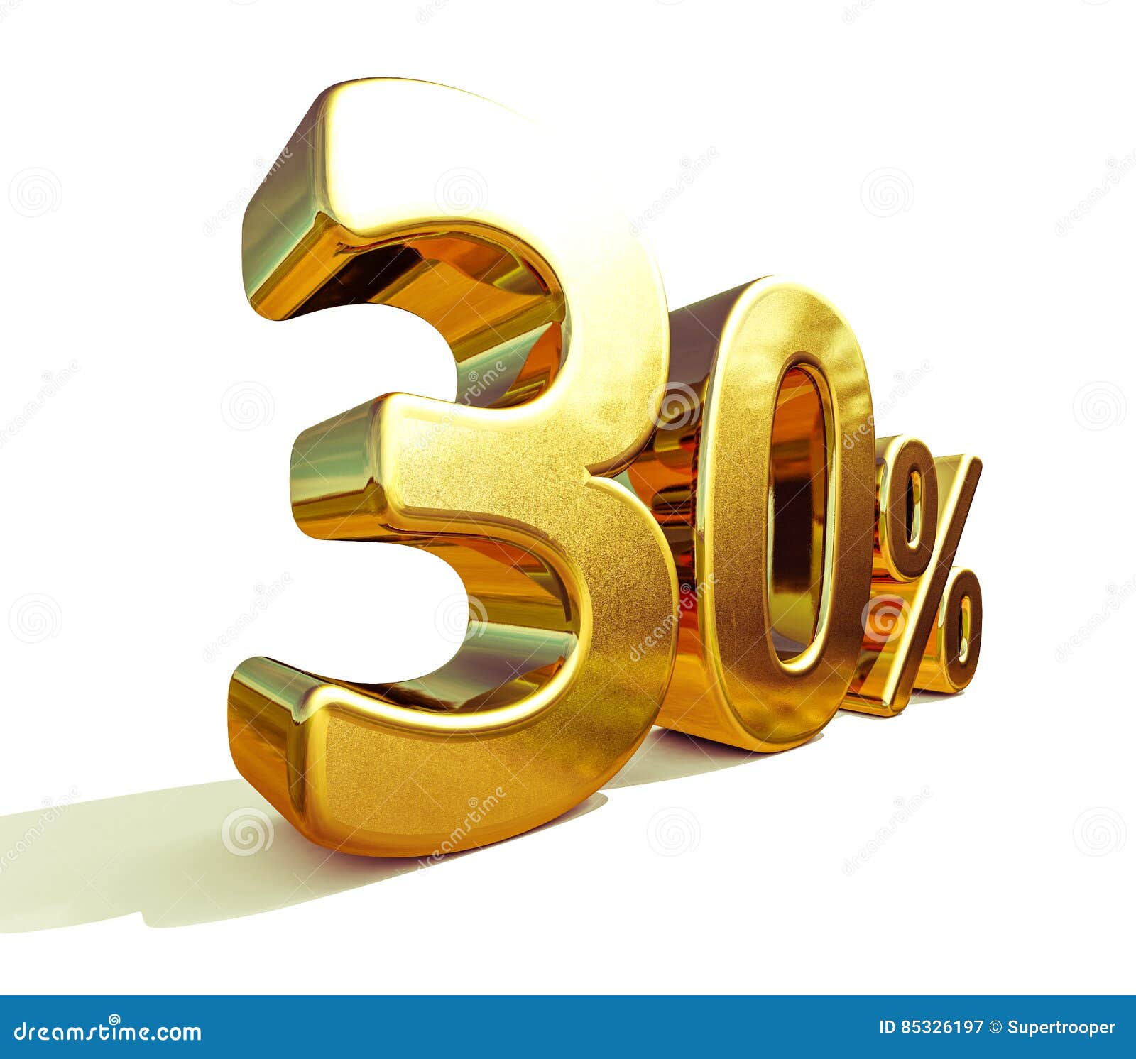 Oro 3d Segno Di Sconto Di 30 Per Cento Immagine Stock - Immagine di ...