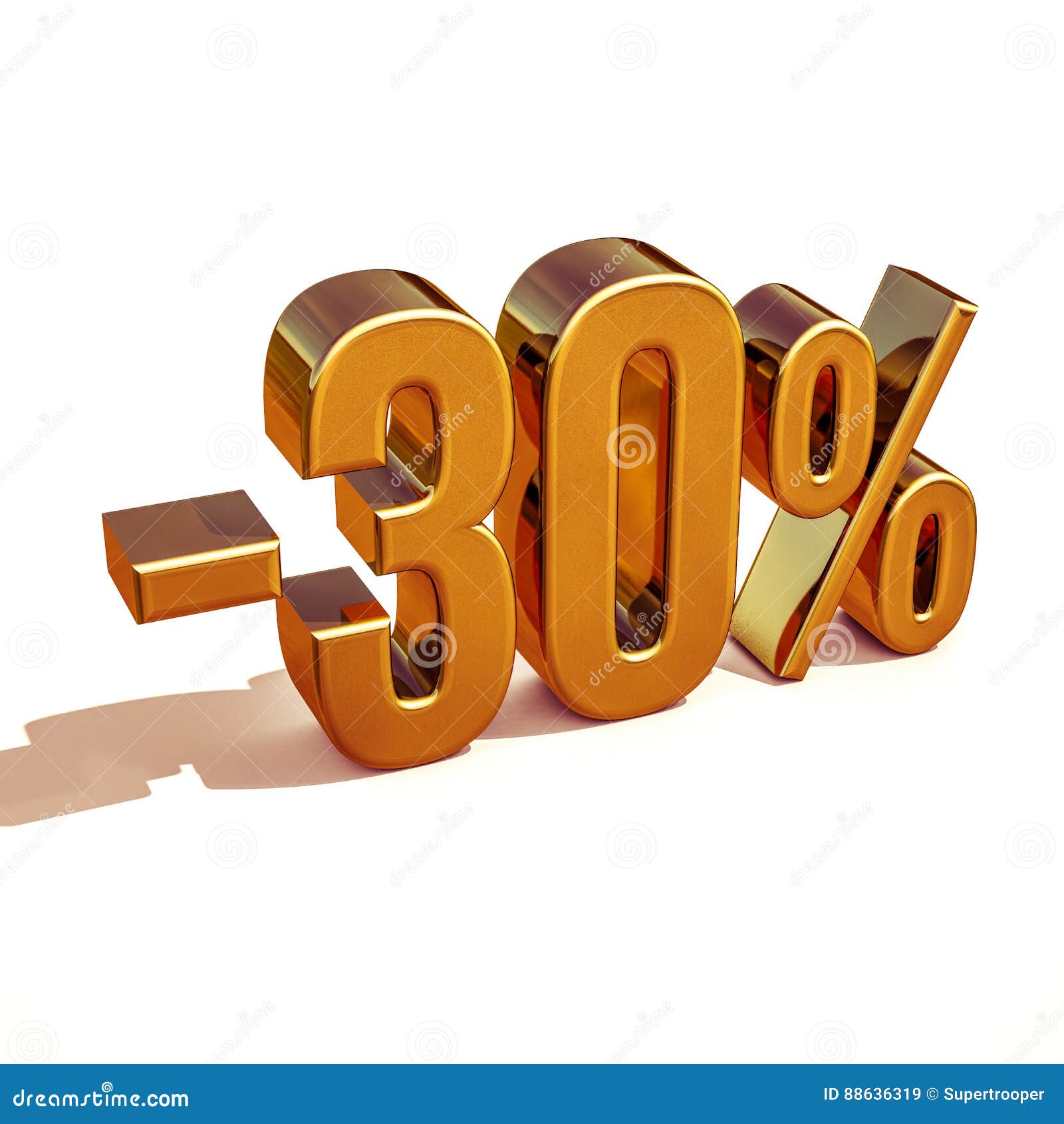 Oro 3d Segno Di Sconto Di 30 Per Cento Immagine Stock - Immagine di ...