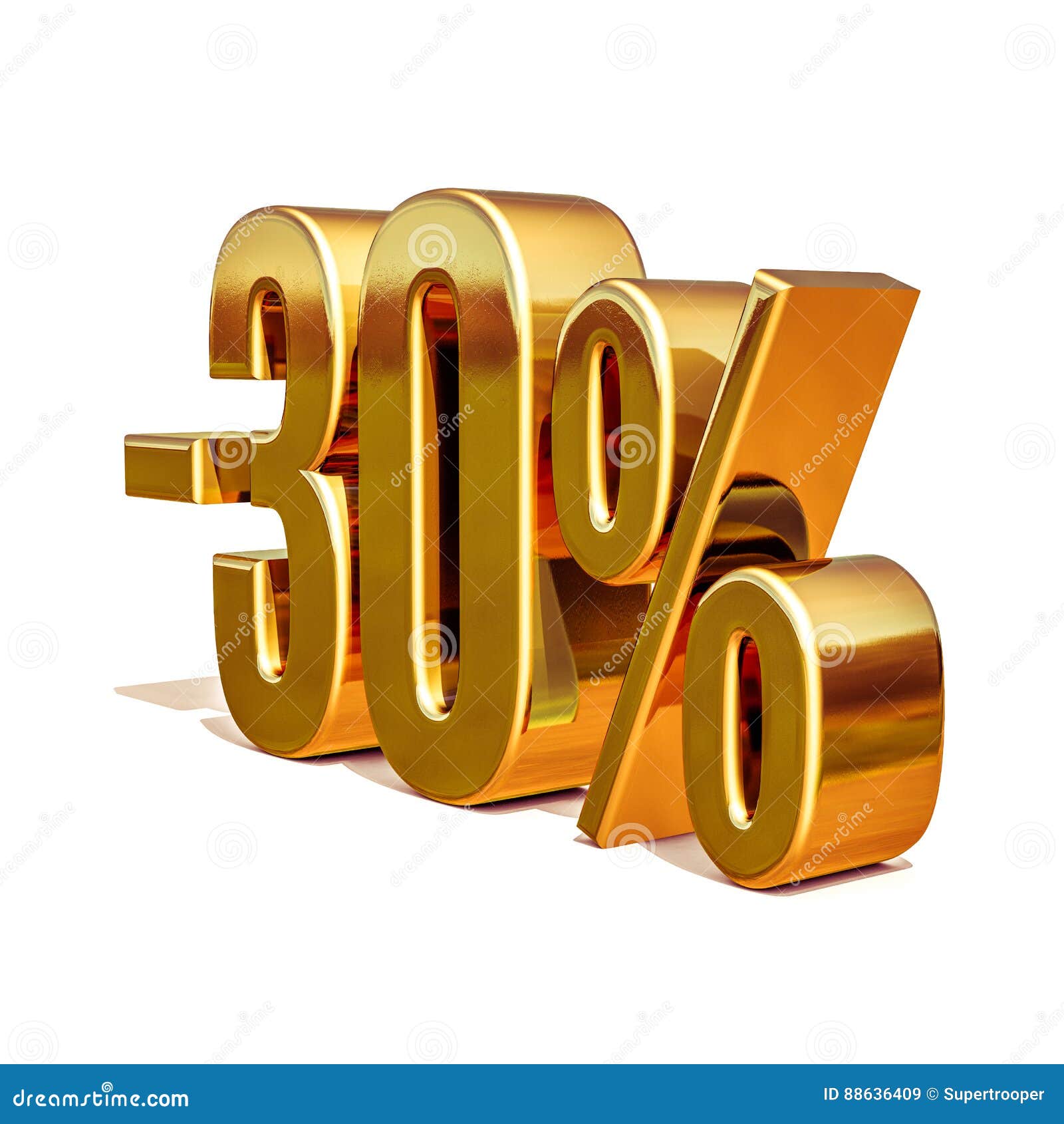 Oro 3d Segno Di Sconto Di 30 Per Cento Immagine Stock - Immagine di ...