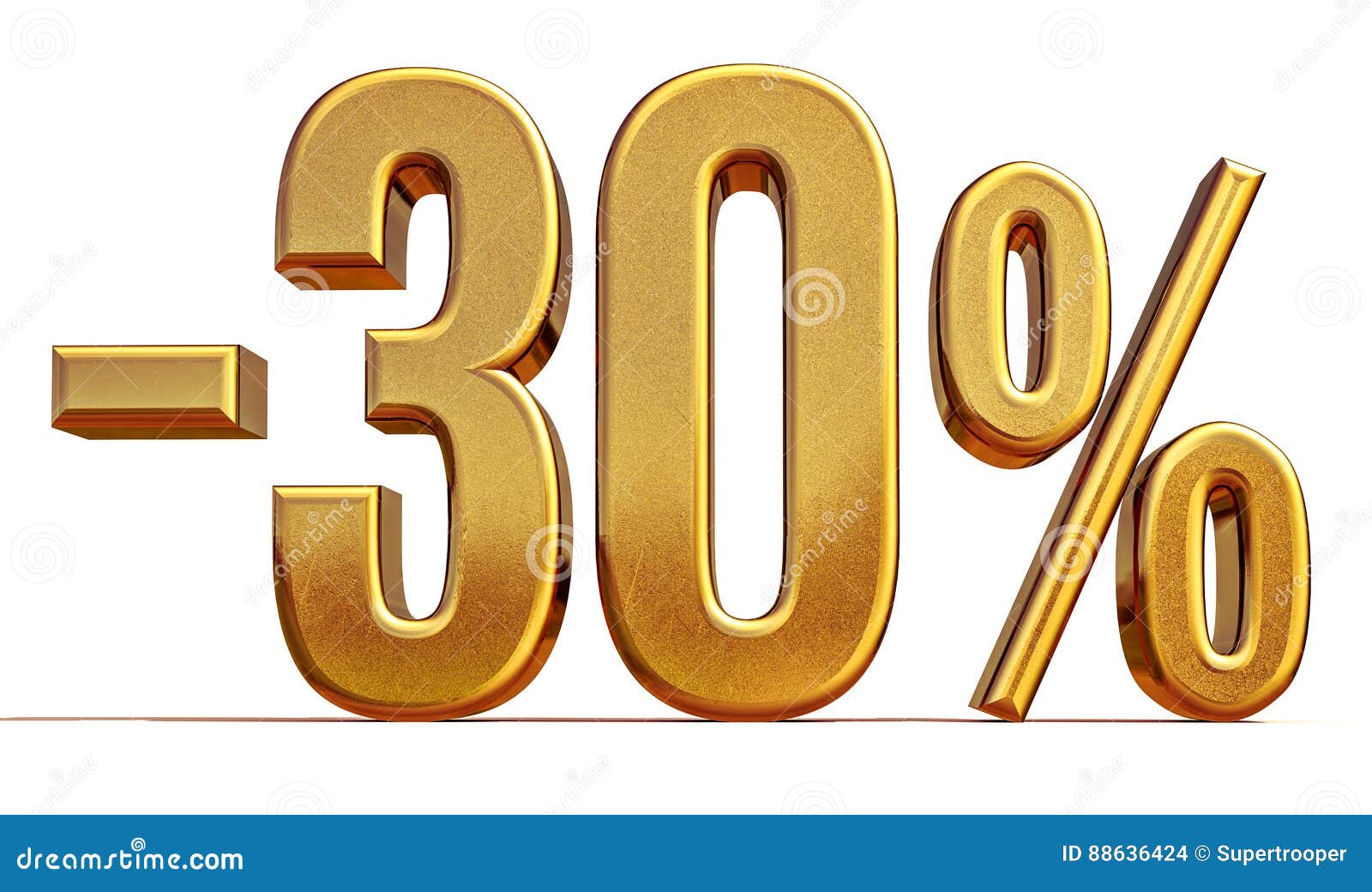 Oro 3d Segno Di Sconto Di 30 Per Cento Fotografia Stock - Immagine di ...