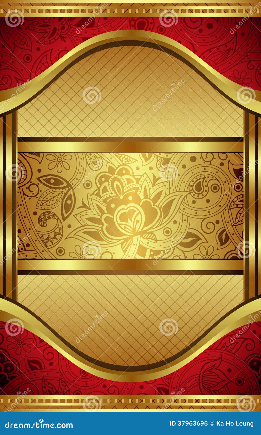 Oro e menu rosso illustrazione di stock. Illustrazione di sfondo - 37963696