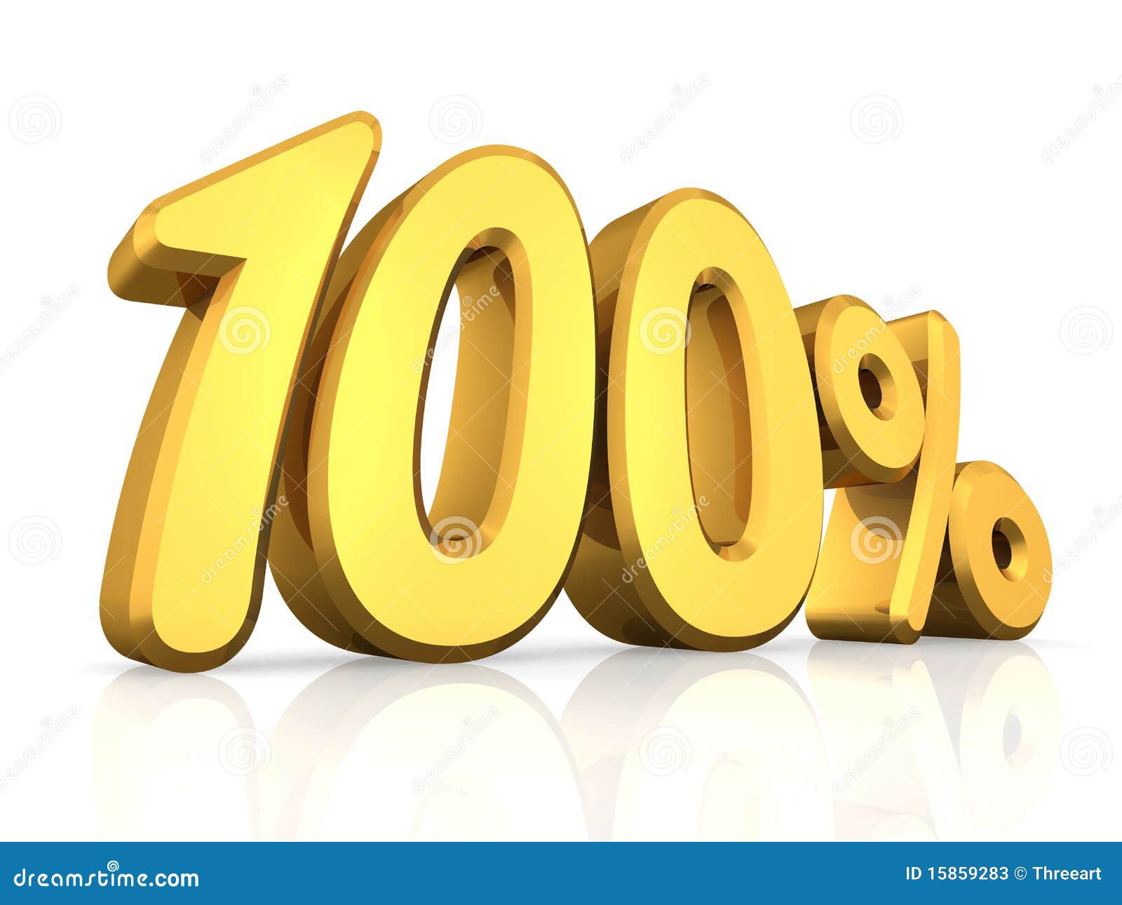 Oro el ciento por ciento stock de ilustración. Ilustración de dorado ...