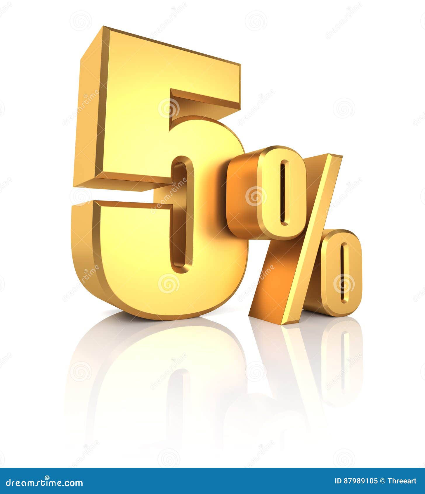 Oro el 5 por ciento stock de ilustración. Ilustración de interés - 87989105