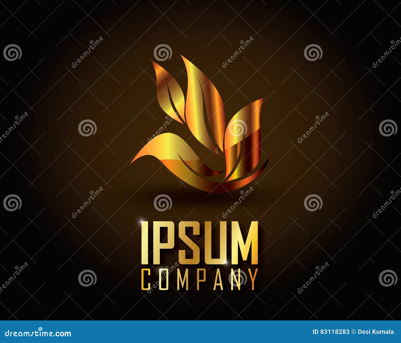 Oro Logo Vector ilustración del vector. Ilustración de brillante - 83118283