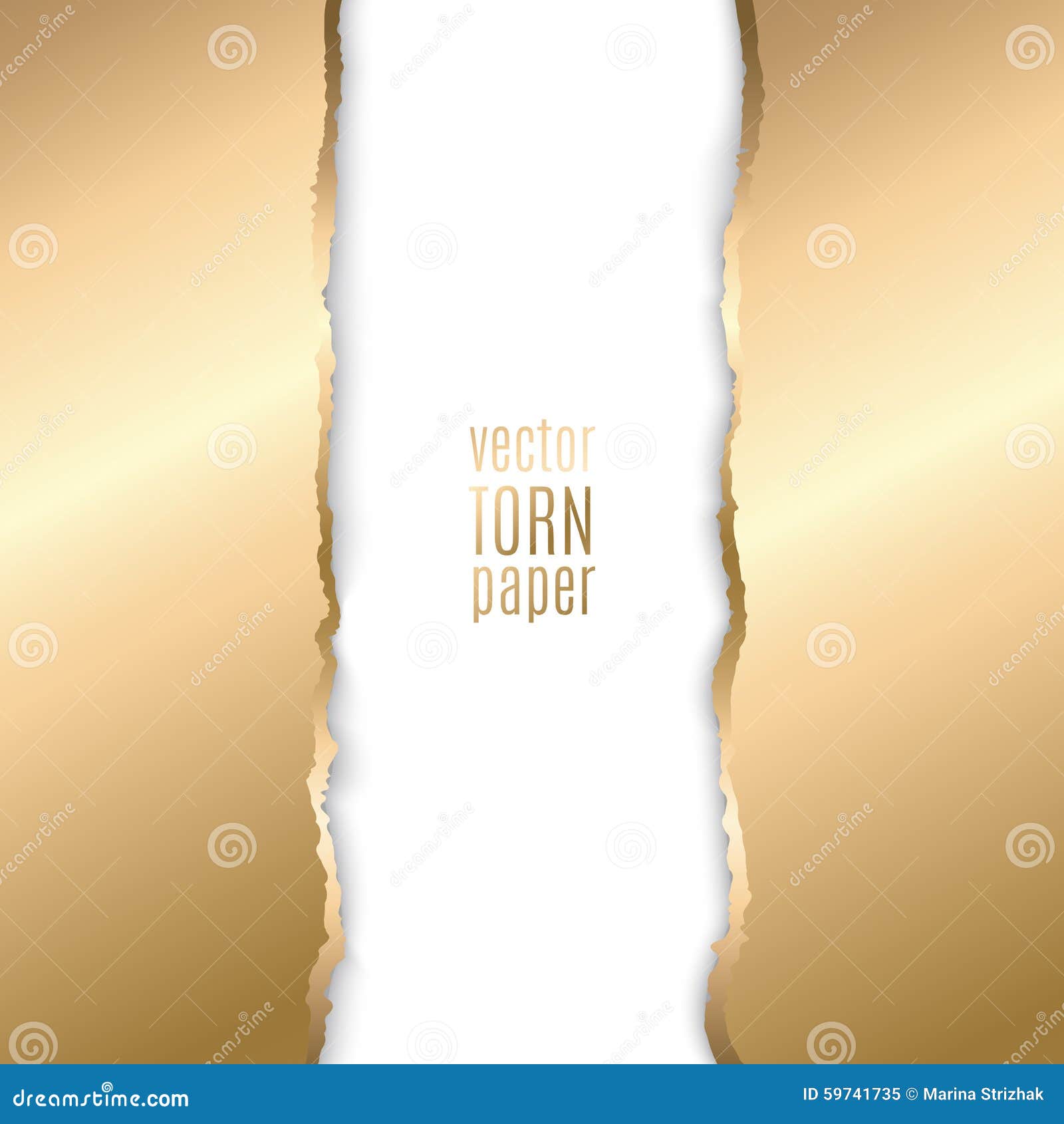 Oro y papel rasgado negro ilustración del vector. Ilustración de dorado ...