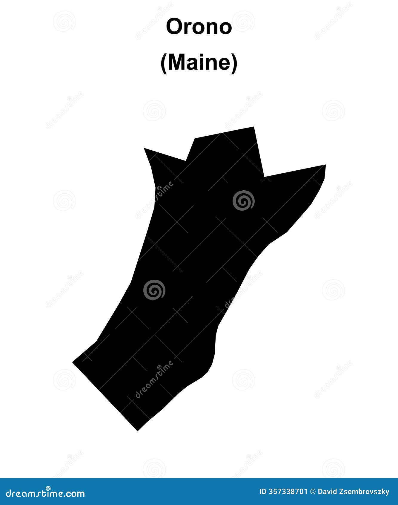 Orono outline map stock illustration. Illustration of boundaries ...