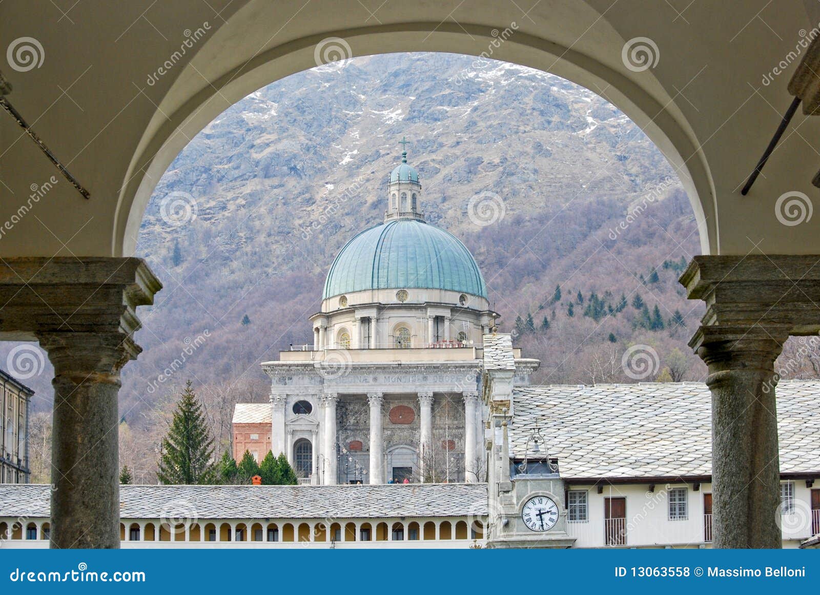 The Oropa Sanctuary stock photo. Image of blue, landmarks - 13063558
