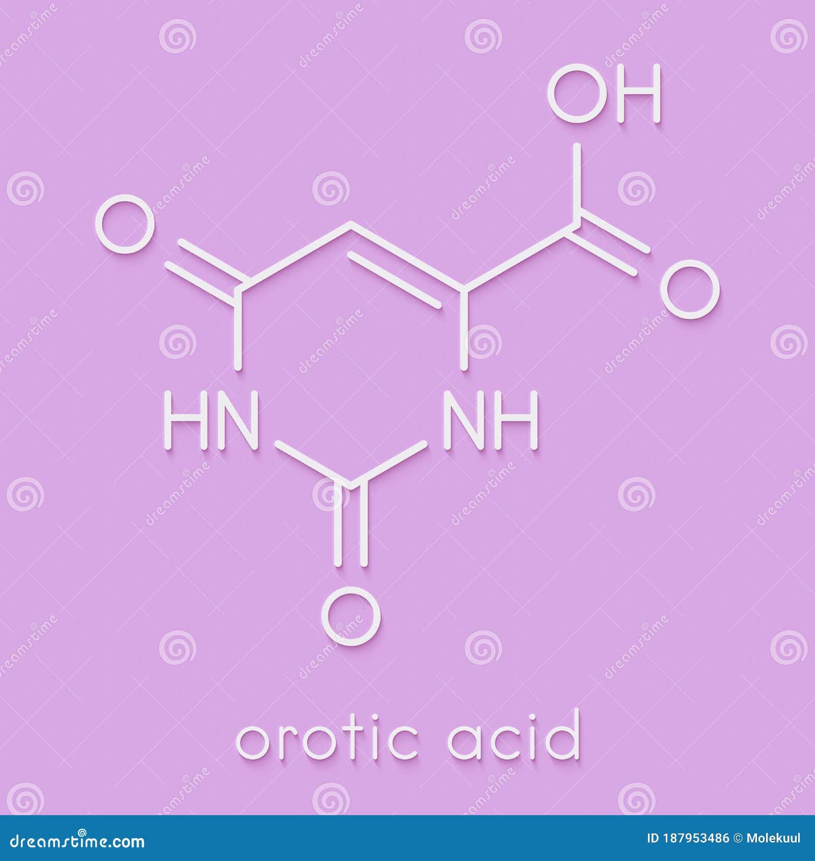 Orotic Acid Molecule. Skeletal Formula. Stock Illustration ...