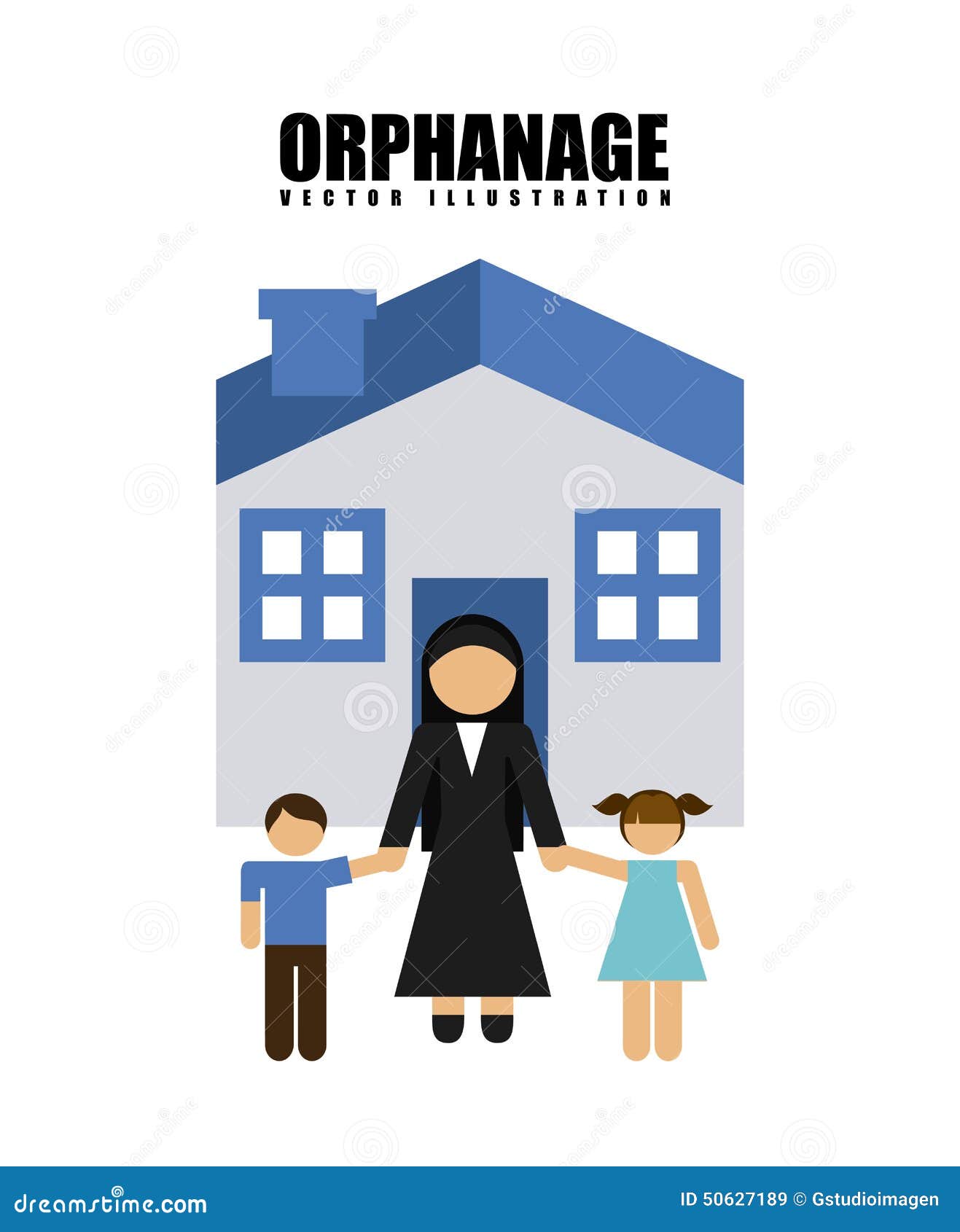 Orphanage concept stock vector. Illustration of agency - 50627189