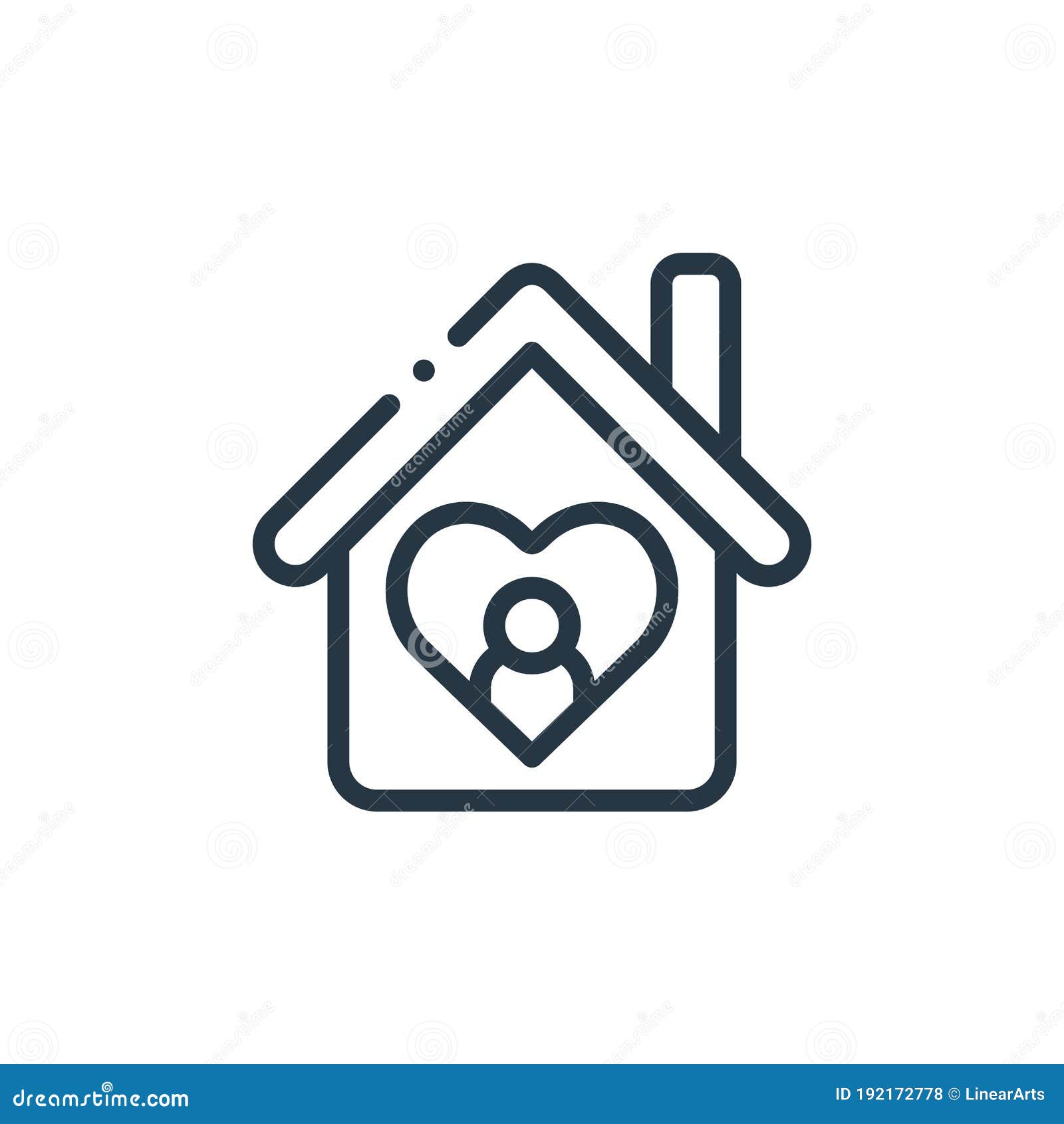 Orphanage Icon In Simple Black Design Isolated On White Background Cartoon Vector ...