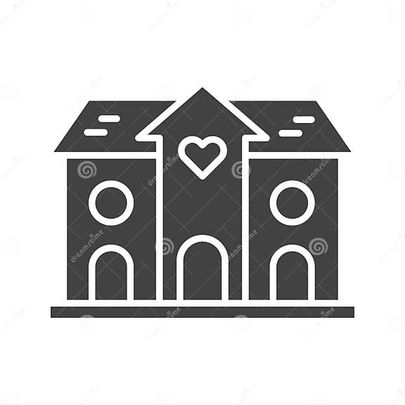 Orphanage Icon Vector Image. Stock Vector - Illustration of line ...