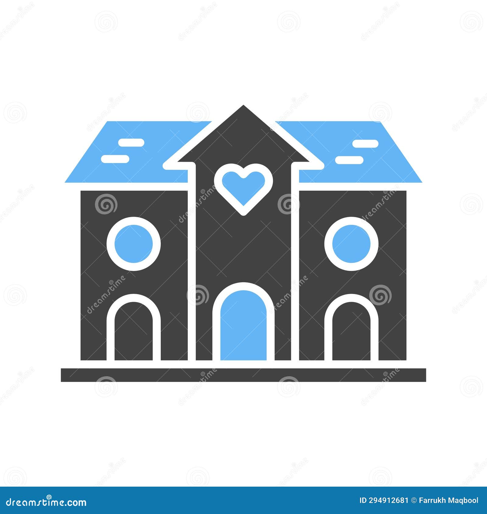 Orphanage Icon Vector Image. Stock Vector - Illustration of orphanage ...