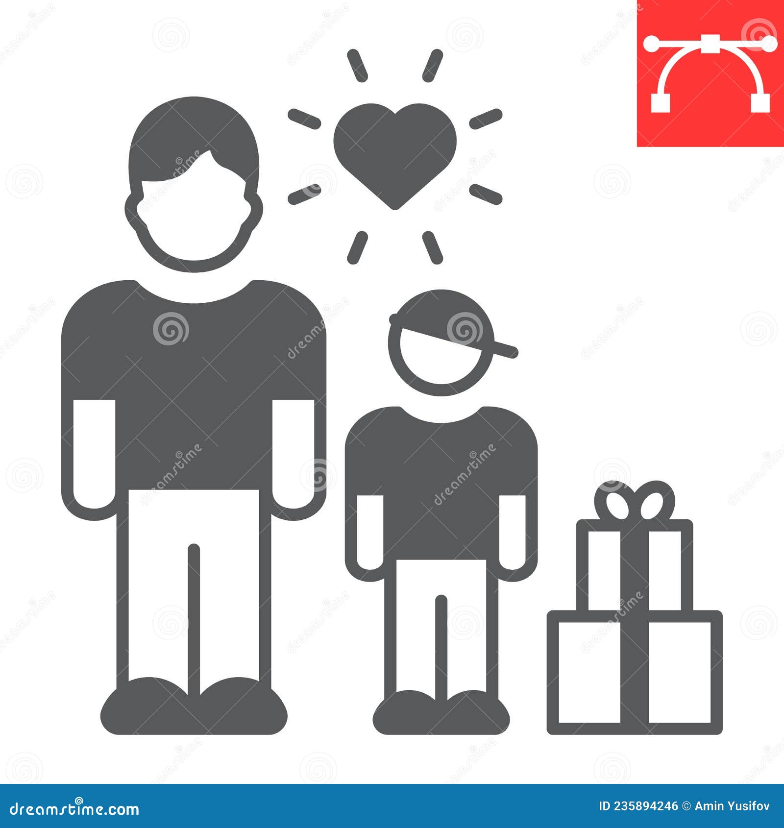 Orphans help glyph icon stock vector. Illustration of help - 235894246
