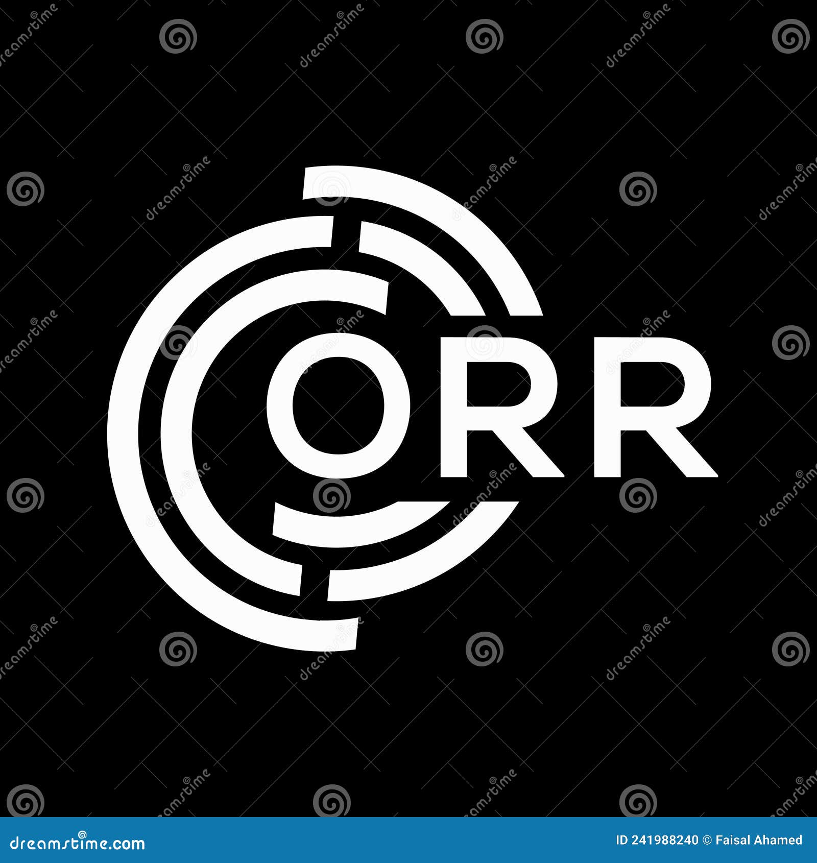 ORR Letter Logo Design On Black Background. ORR Creative Initials ...