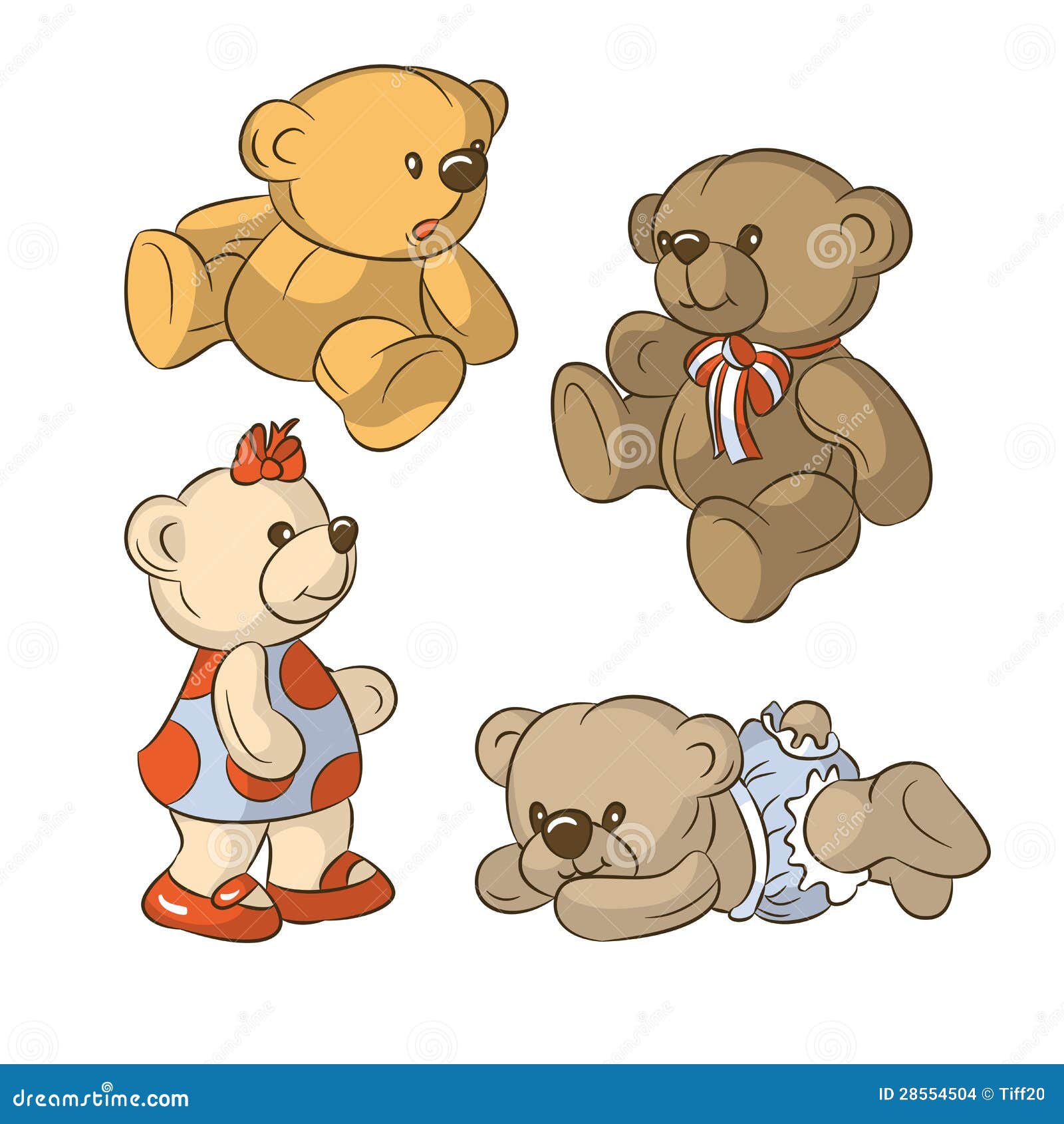 Orsacchiotti illustrazione vettoriale. Illustrazione di animale - 28554504