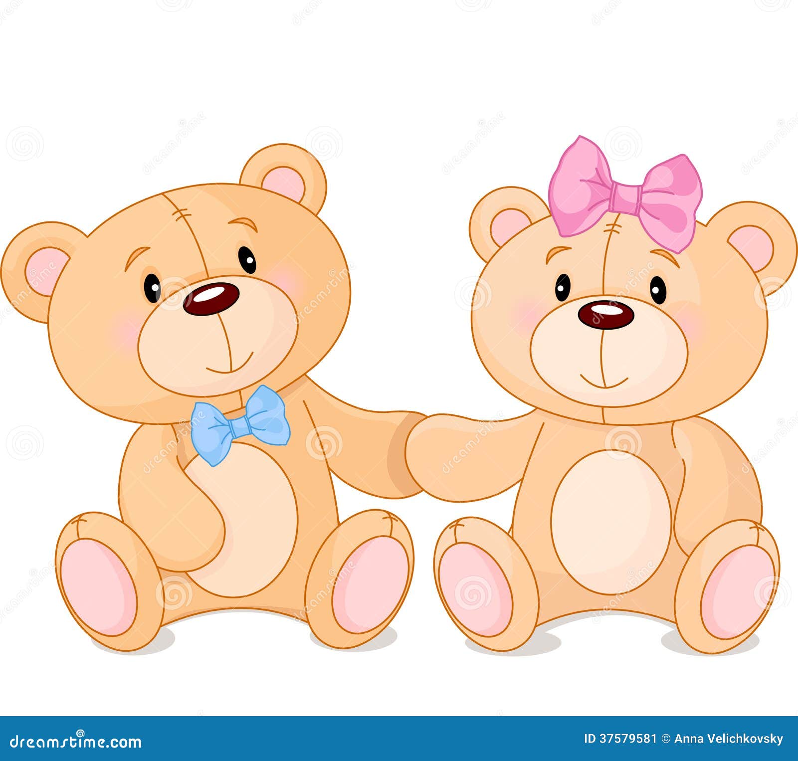 Orsacchiotti nell'amore illustrazione vettoriale. Illustrazione di ...