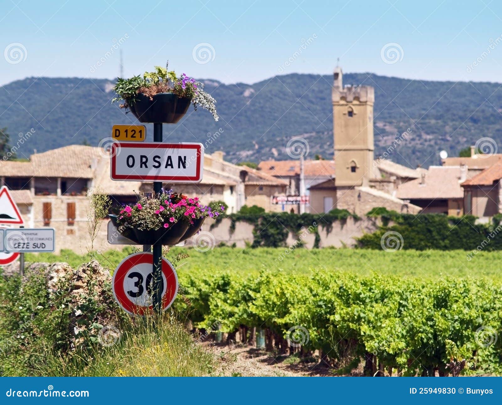Orsan, French Typical Village Stock Photo - Image of france ...