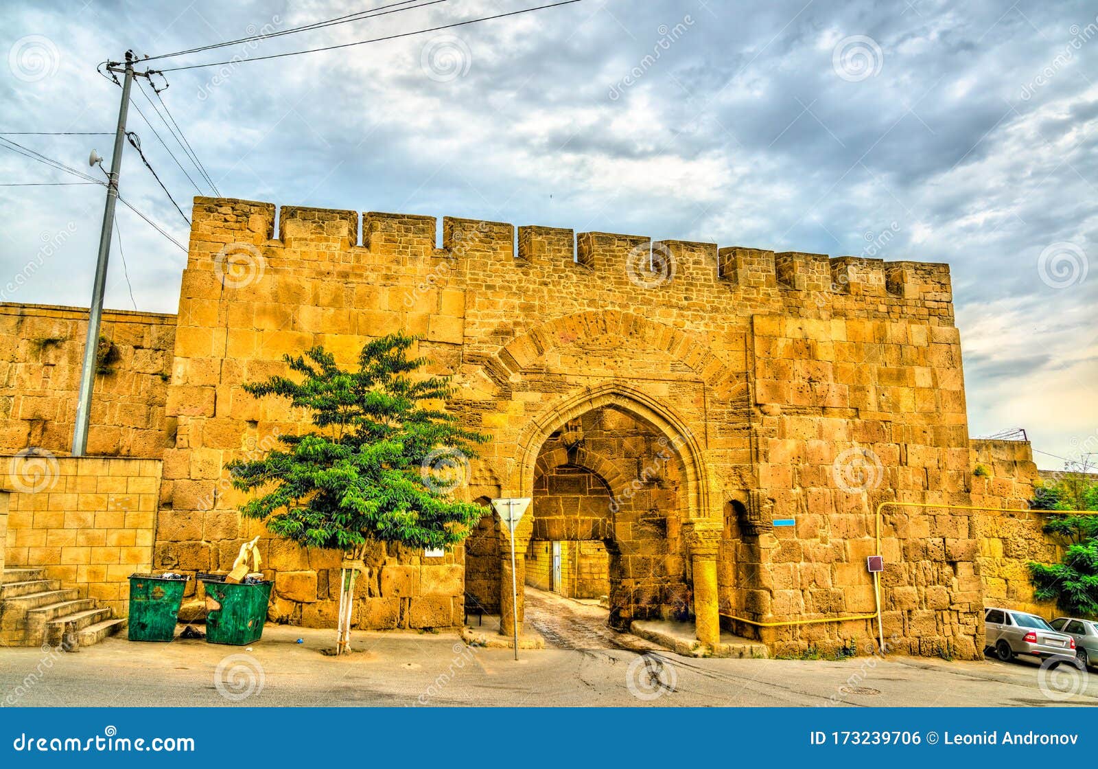Orta Kapi Gate of Derbent in Dagestan, Russia Stock Photo - Image of ...