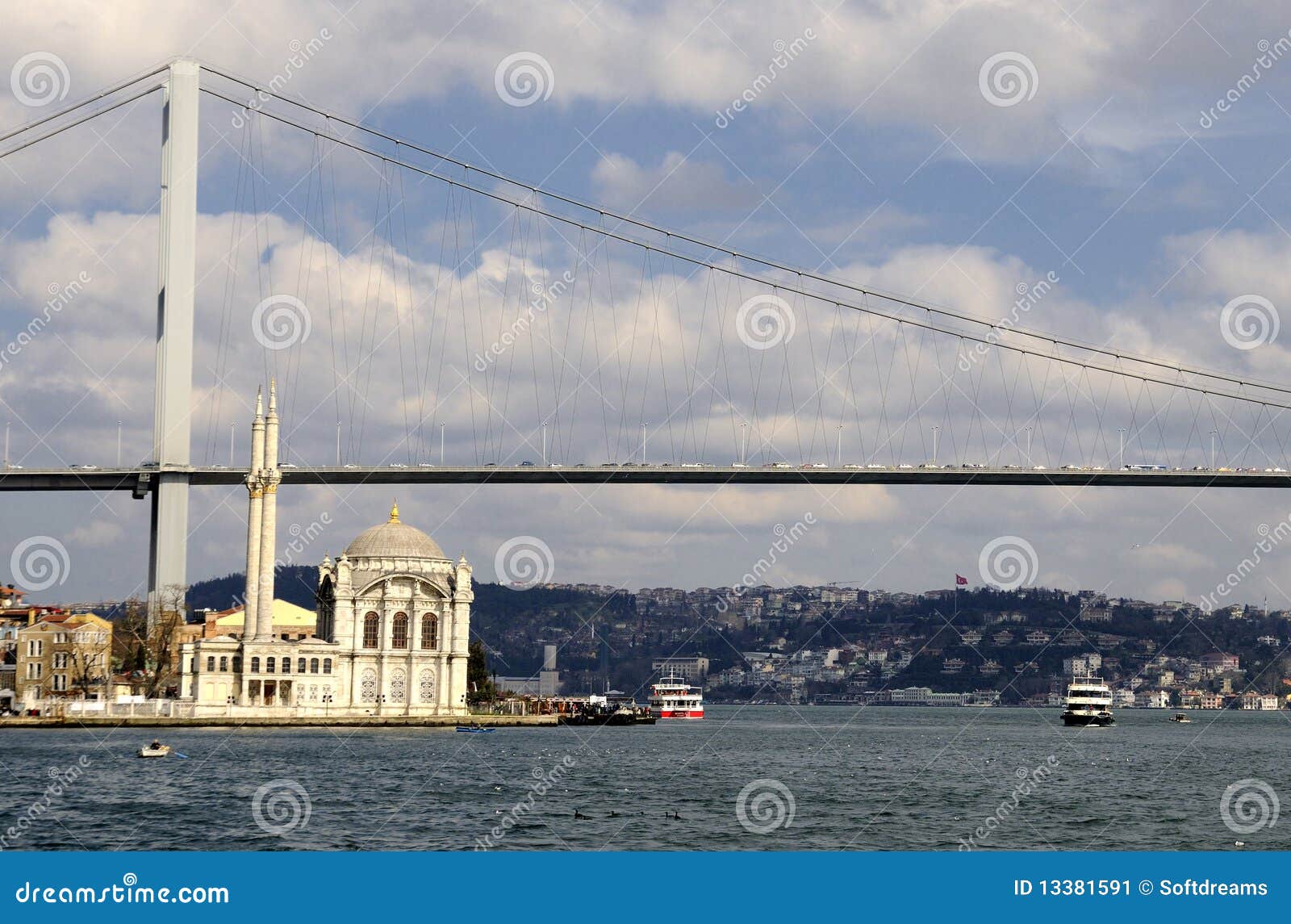 Ortakoy Mosque and Bosphorus Bridge in Istanbul Stock Image - Image of ...