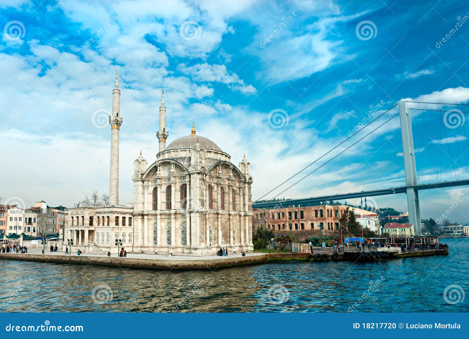 Ortakoy Mosque and Bosphorus Bridge, Istanbul,. Stock Photo - Image of ...