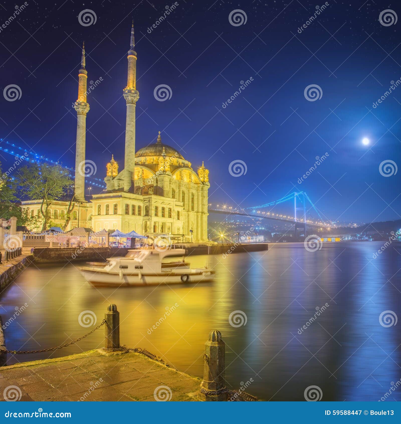 Ortakoy Mosque and Bosphorus Bridge Istanbul Stock Image - Image of ...