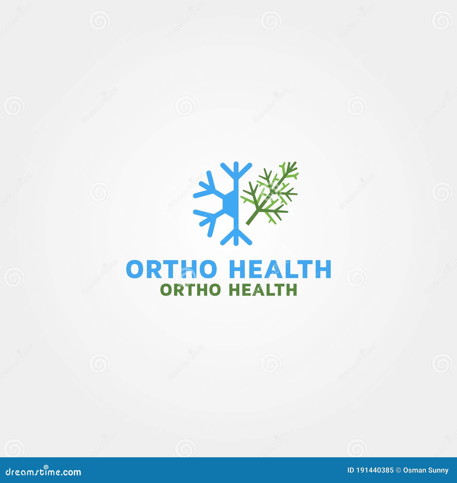 Ortho Health Vector Logo Design Template Stock Vector - Illustration of ...