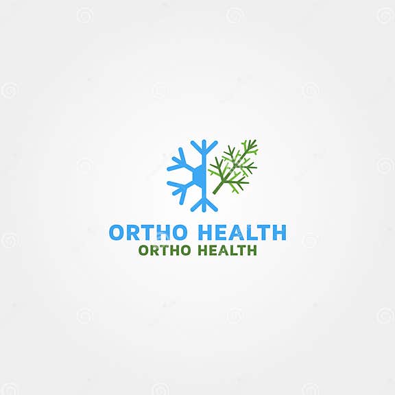 Ortho Health Vector Logo Design Template Stock Vector - Illustration of ...