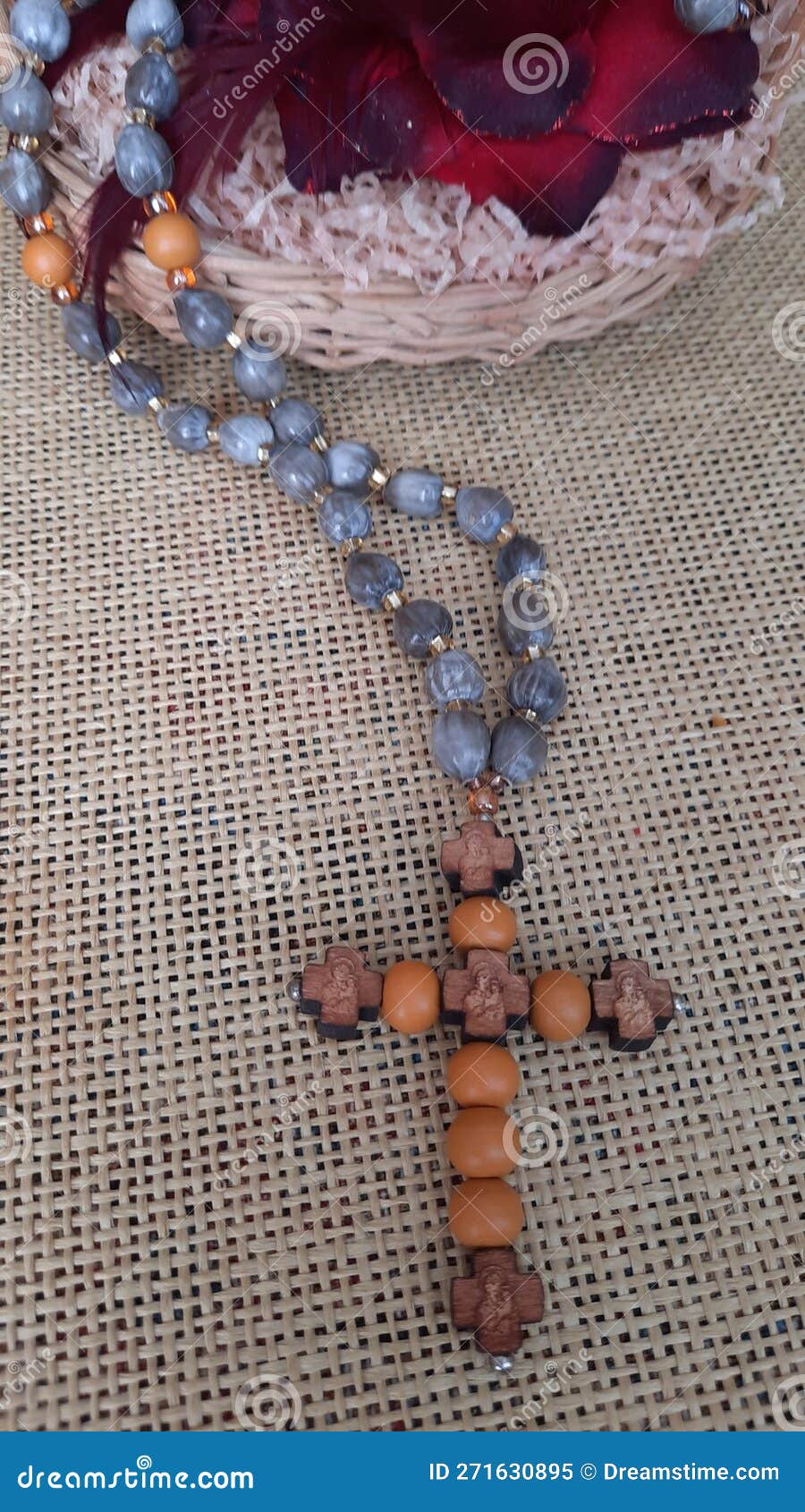 Orthodoc prayer rope stock image. Image of rope, cross - 271630895