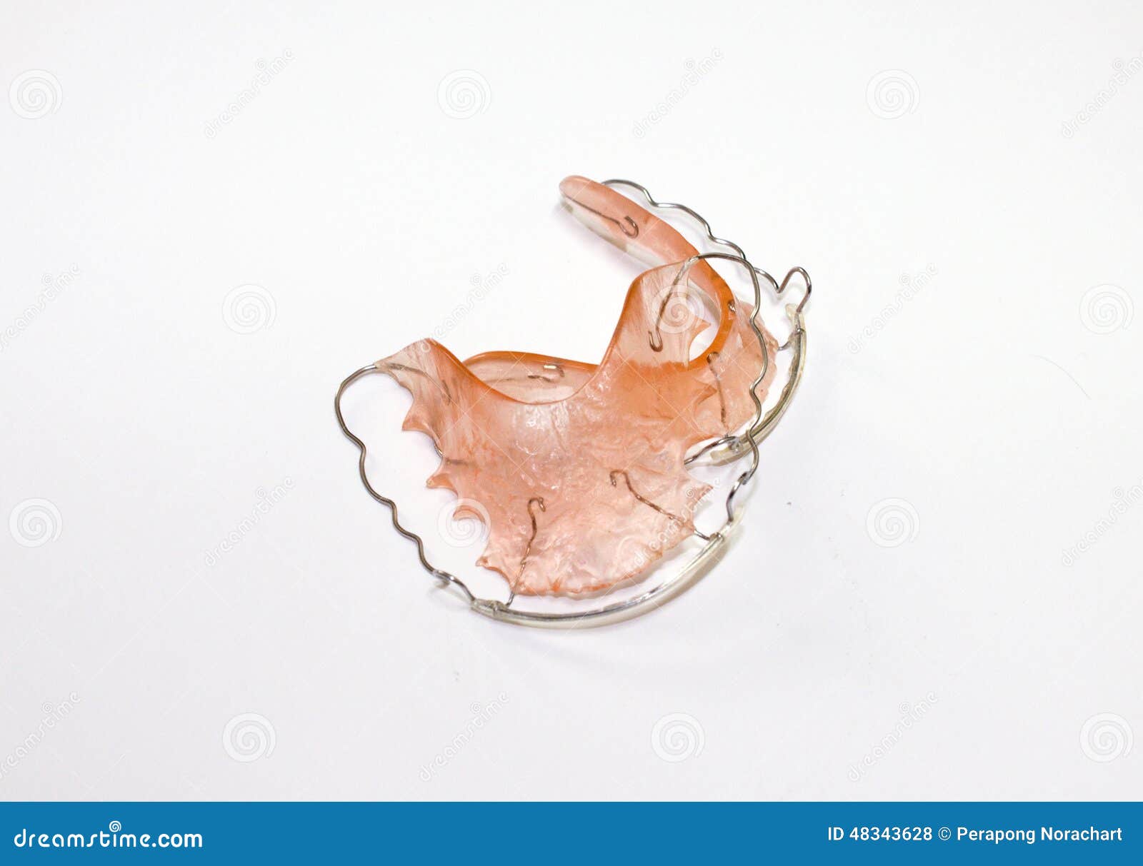 Orthodontic Teeth Retainer Brace Brackets. Stock Photo - Image of ...