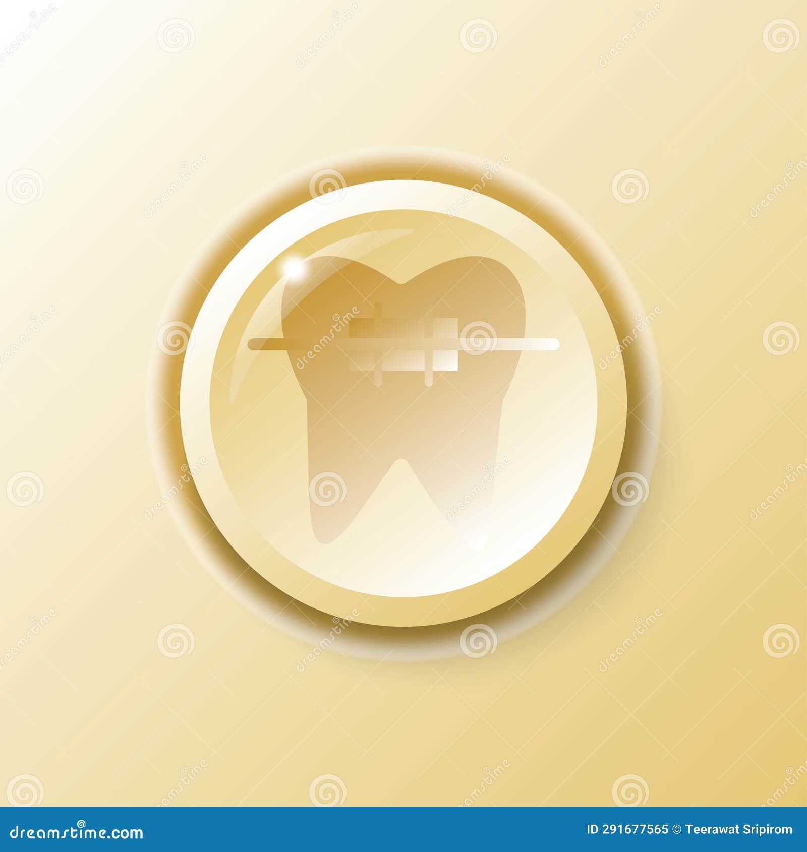 Orthodontic Tooth Button Logo Stock Vector - Illustration of denture ...