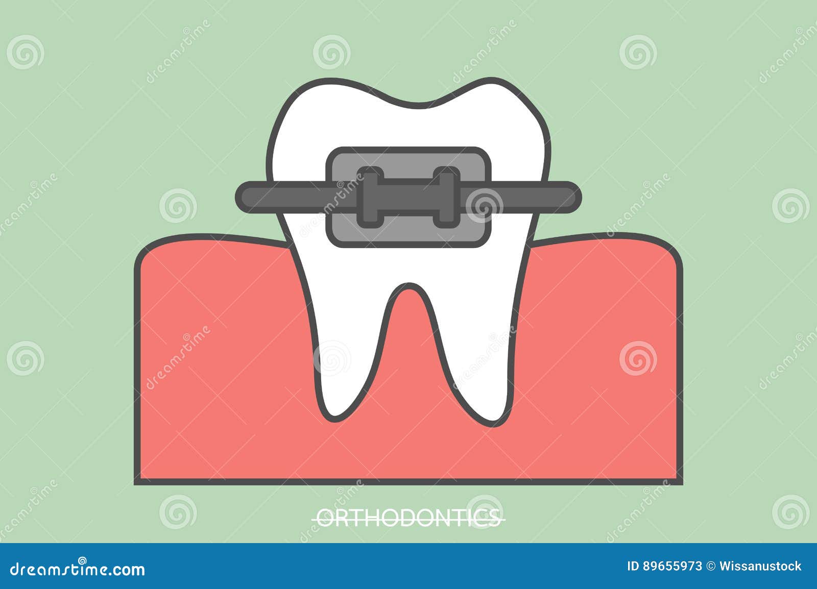 Orthodontics Teeth Or Dental Braces Cartoon Vector | CartoonDealer.com ...