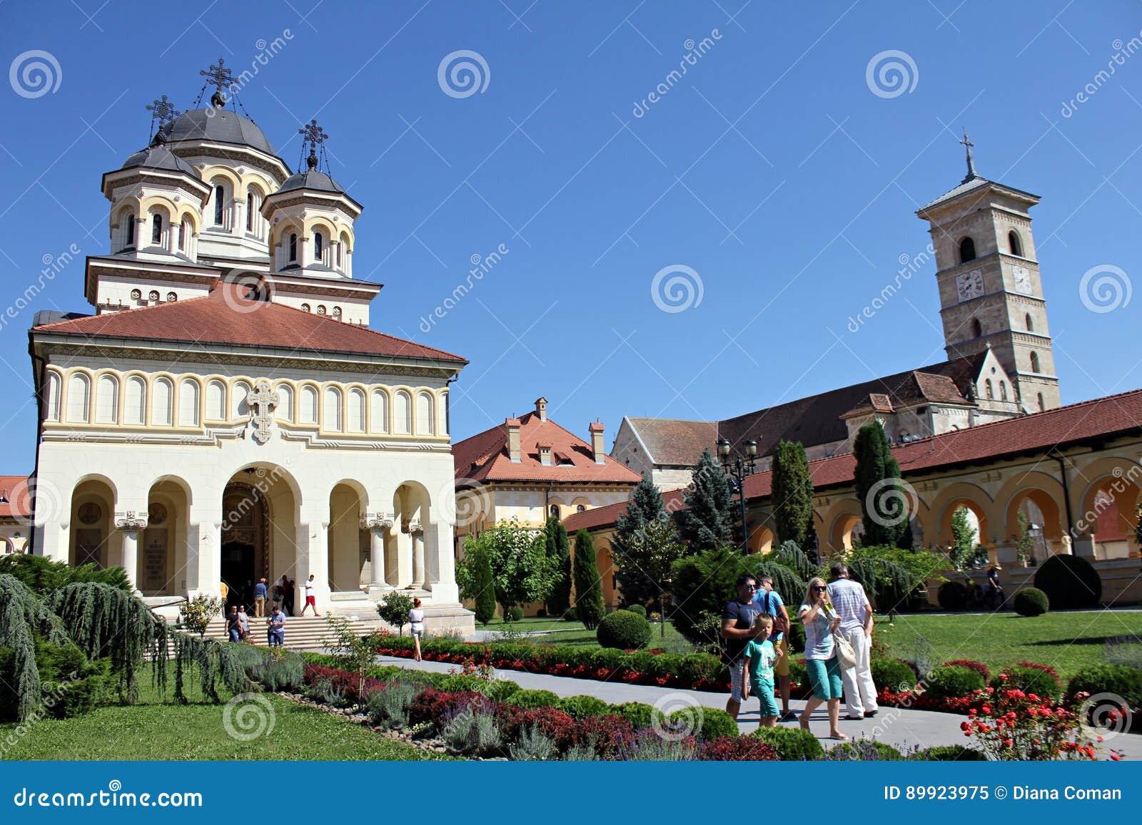 Orthodox and Catholic Cathedrals in Alba Iulia Editorial Image - Image ...
