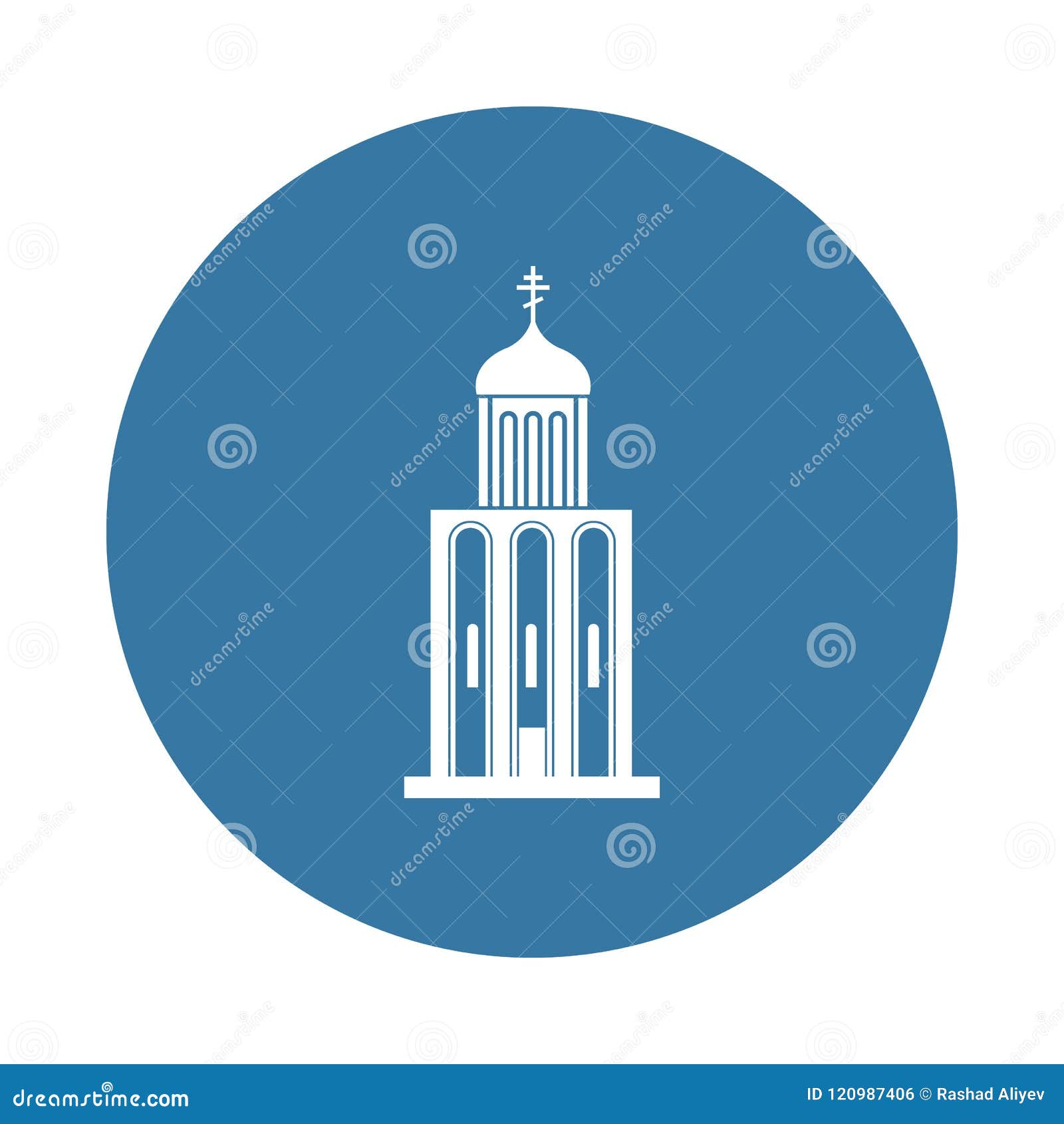 Orthodox Church Icon in Badge Style Stock Illustration - Illustration ...