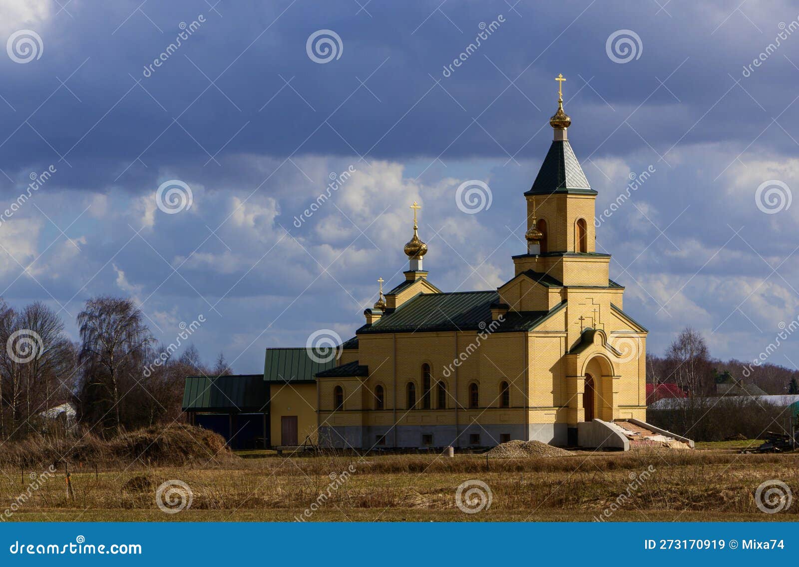 Orthodox Church in Latvia in Spring 1 Stock Image - Image of landmark ...