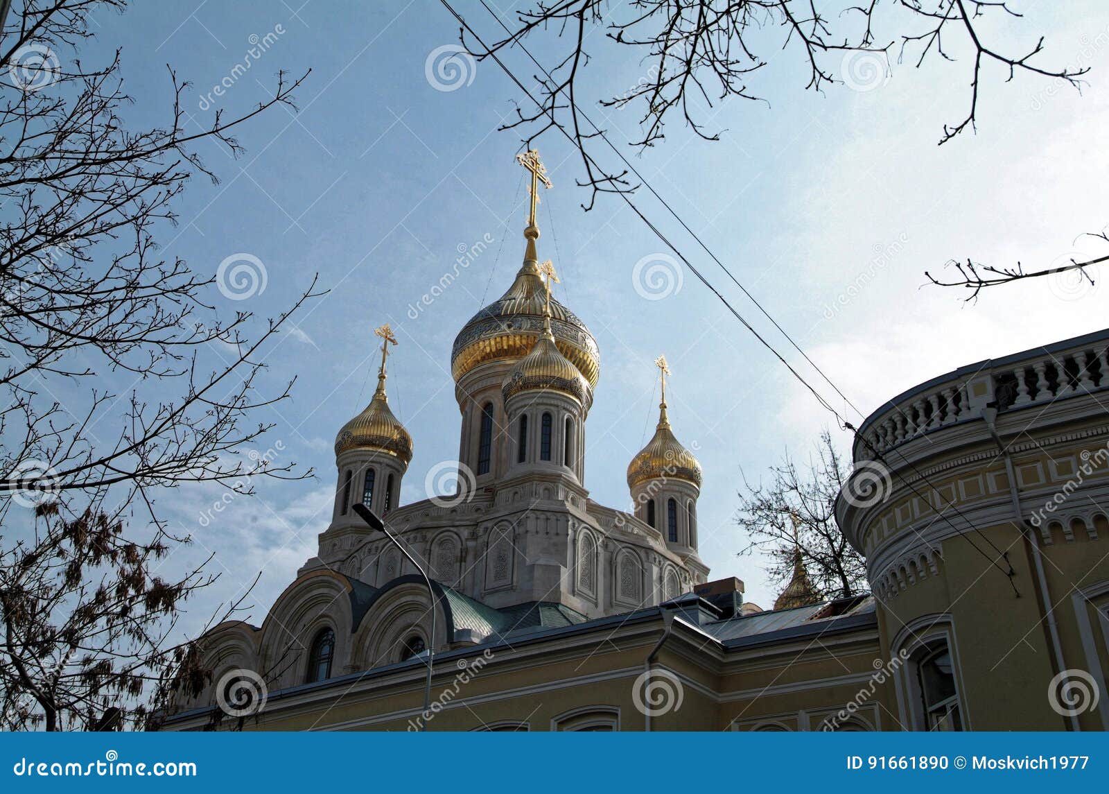Orthodox Church in Moscow in the Spring Stock Photo - Image of temple ...