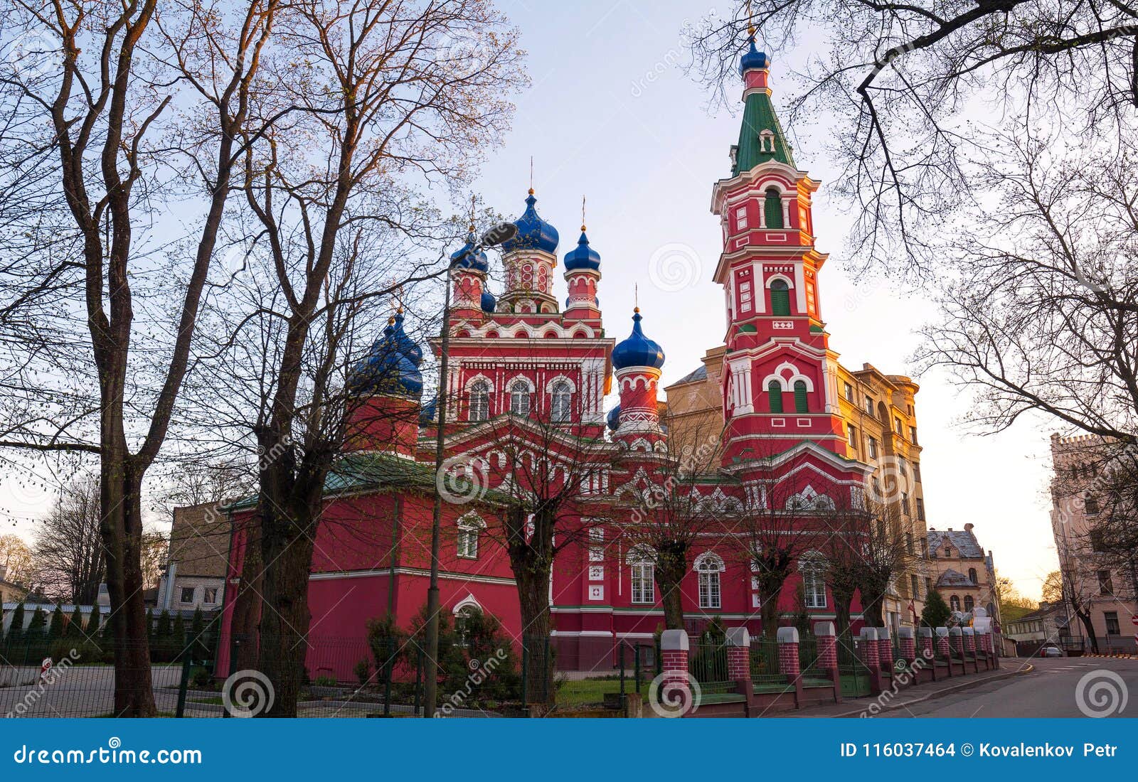 The Orthodox Church of Saint Trinity in Riga, Latvia . Stock Photo ...