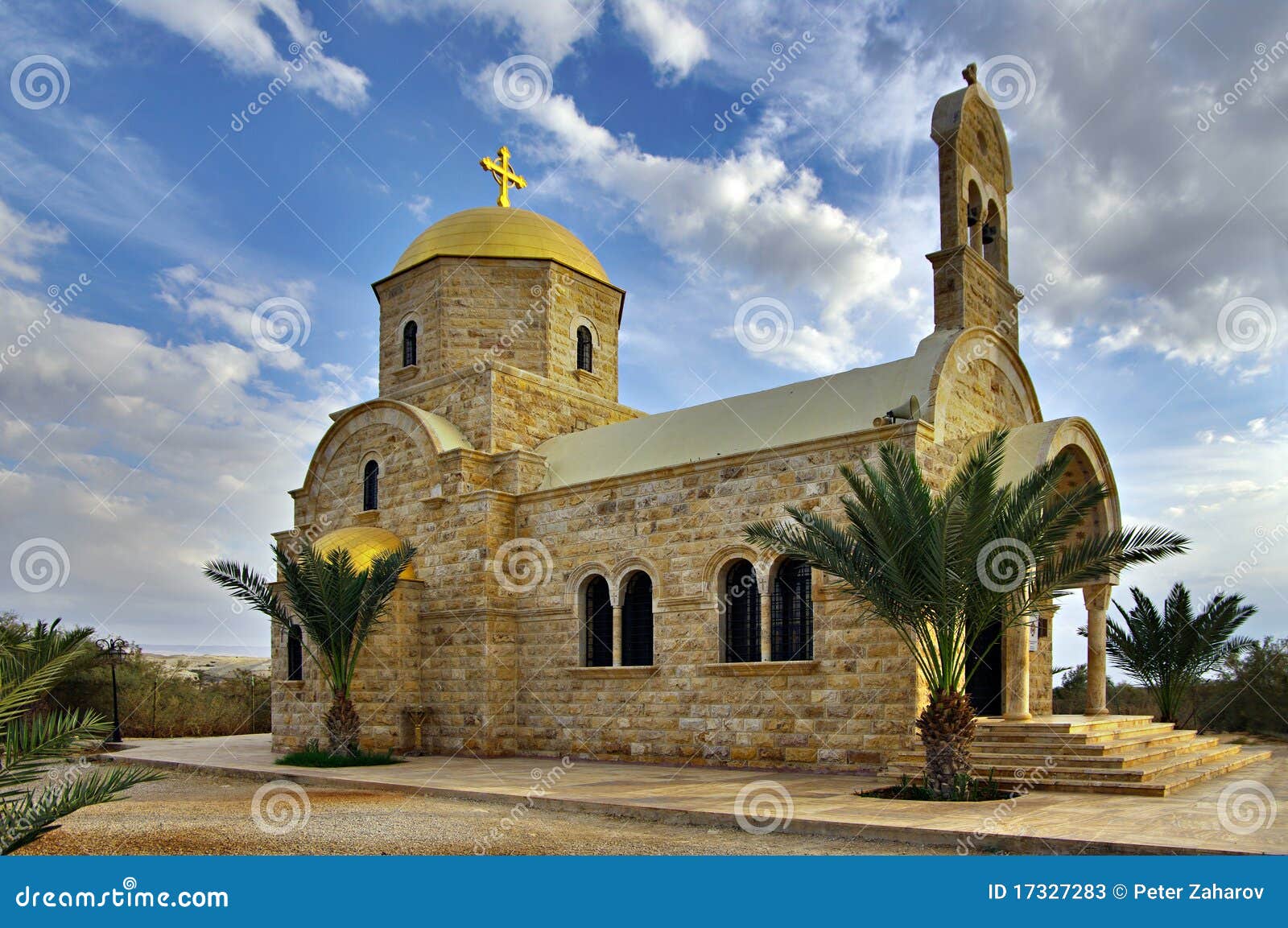 Orthodox Church of St John the Baptist, Jordan. Stock Image - Image of ...