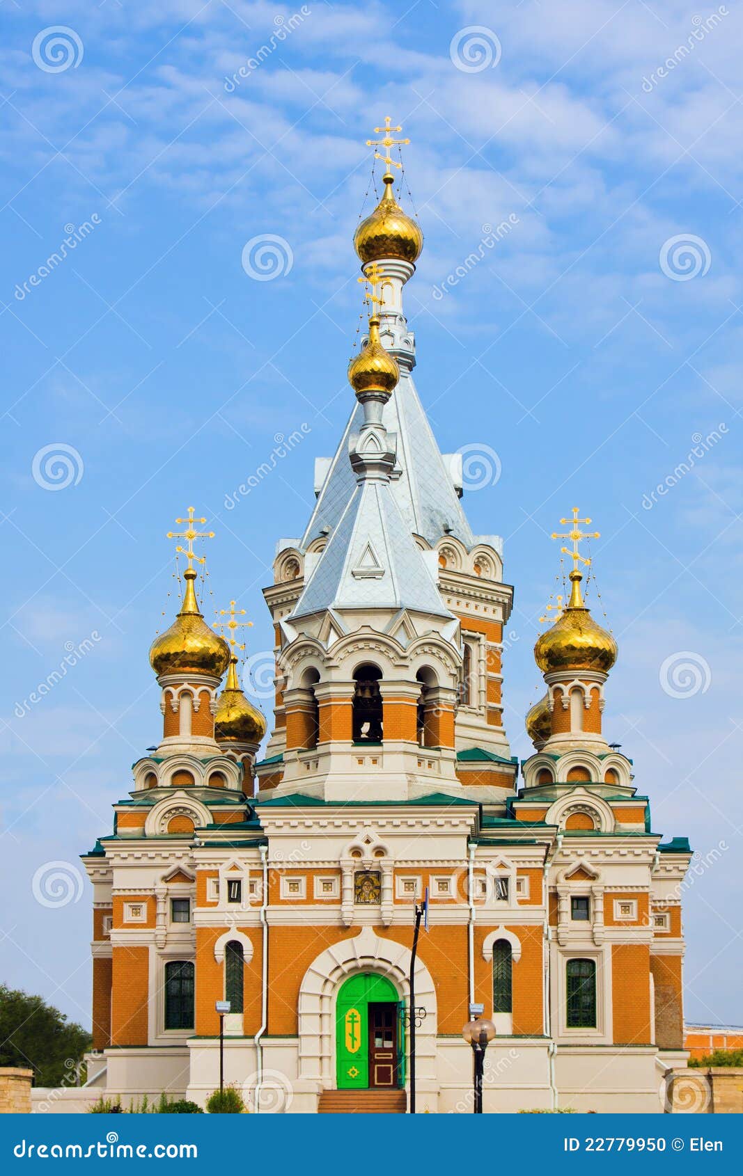 Orthodox Church in Uralsk City Stock Photo - Image of cossack ...