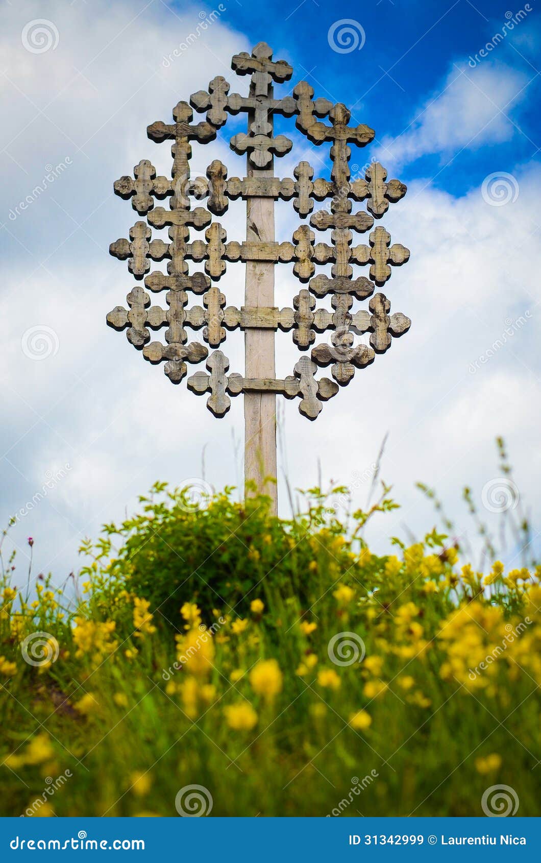 Orthodox cross stock image. Image of clouds, countryside - 31342999