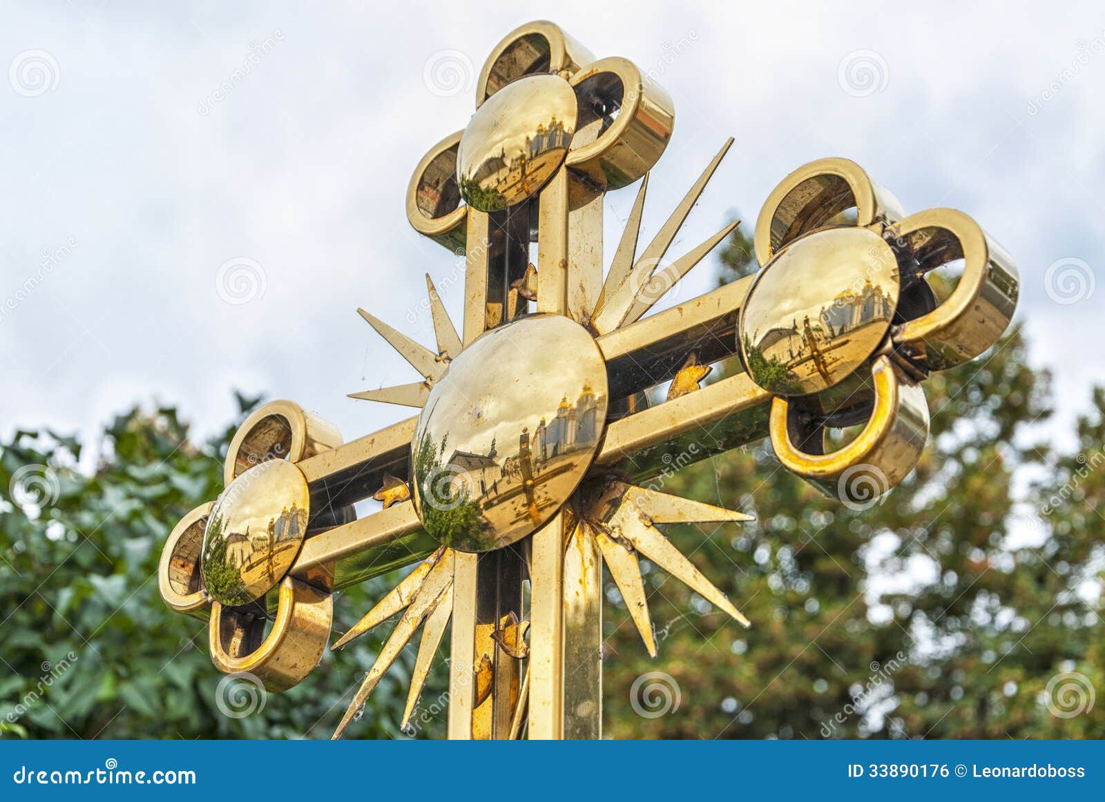 Orthodox cross details stock photo. Image of roof, russia - 33890176