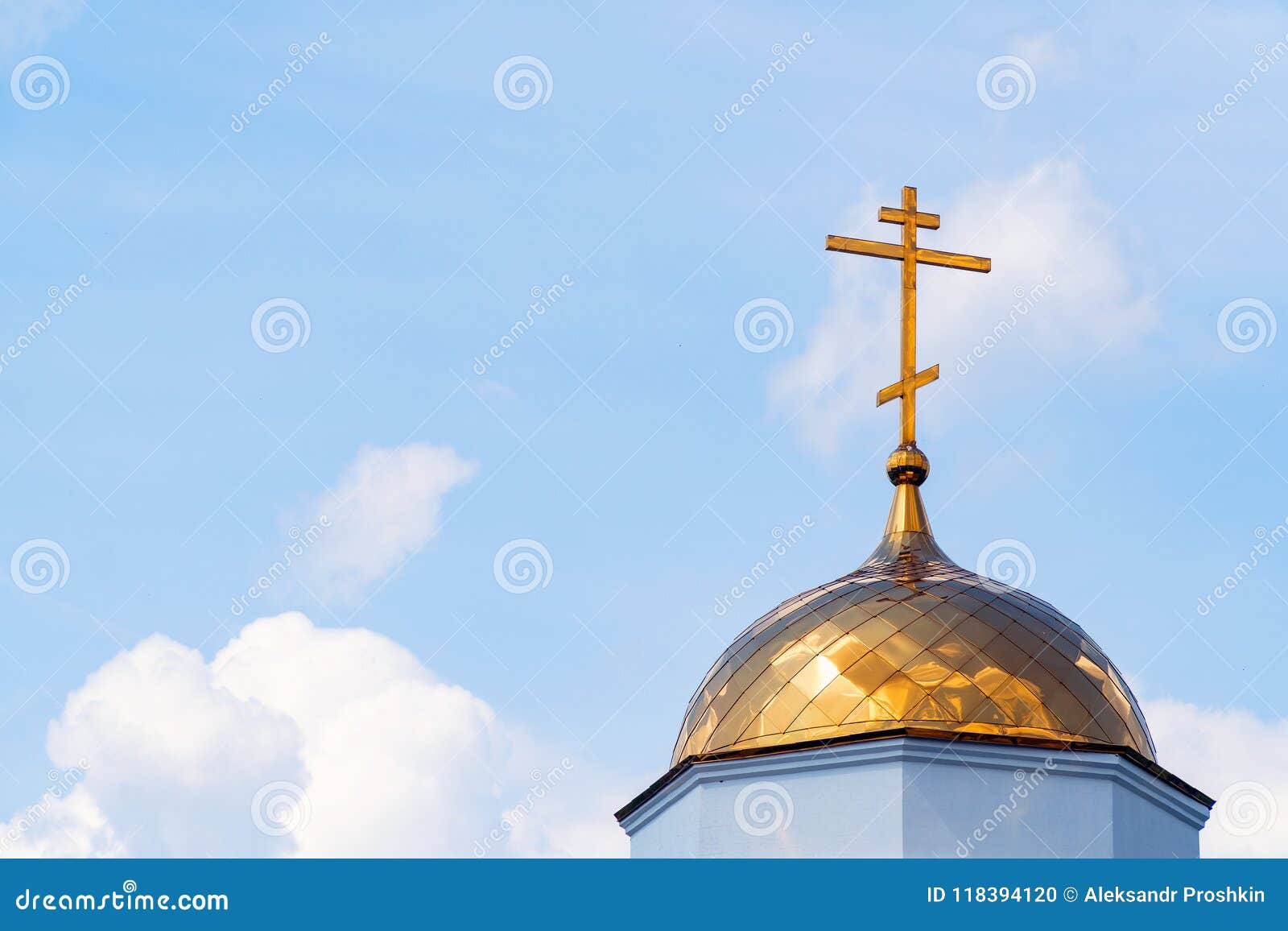 Orthodox Cross on Dome of Church Stock Photo - Image of history, george ...