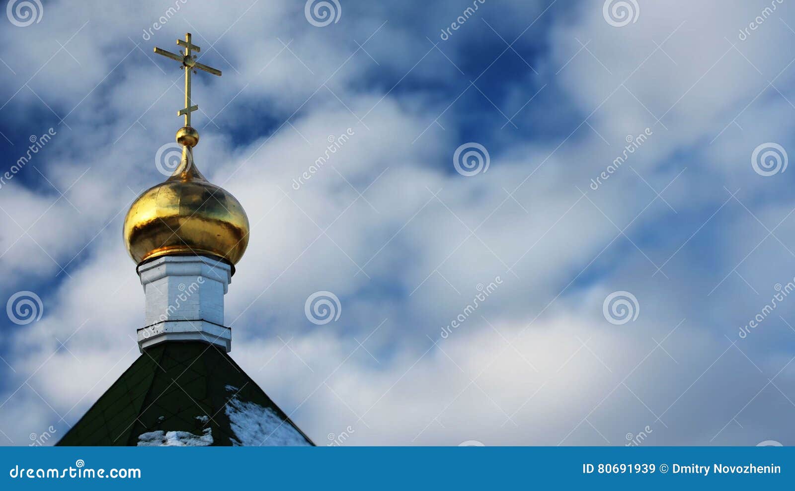 Orthodox cross stock image. Image of orthodox, clouds - 80691939