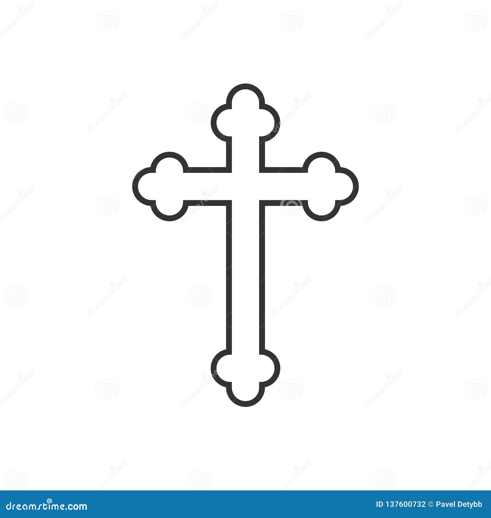 Orthodox Cross Cartoon Vector | CartoonDealer.com #37977411